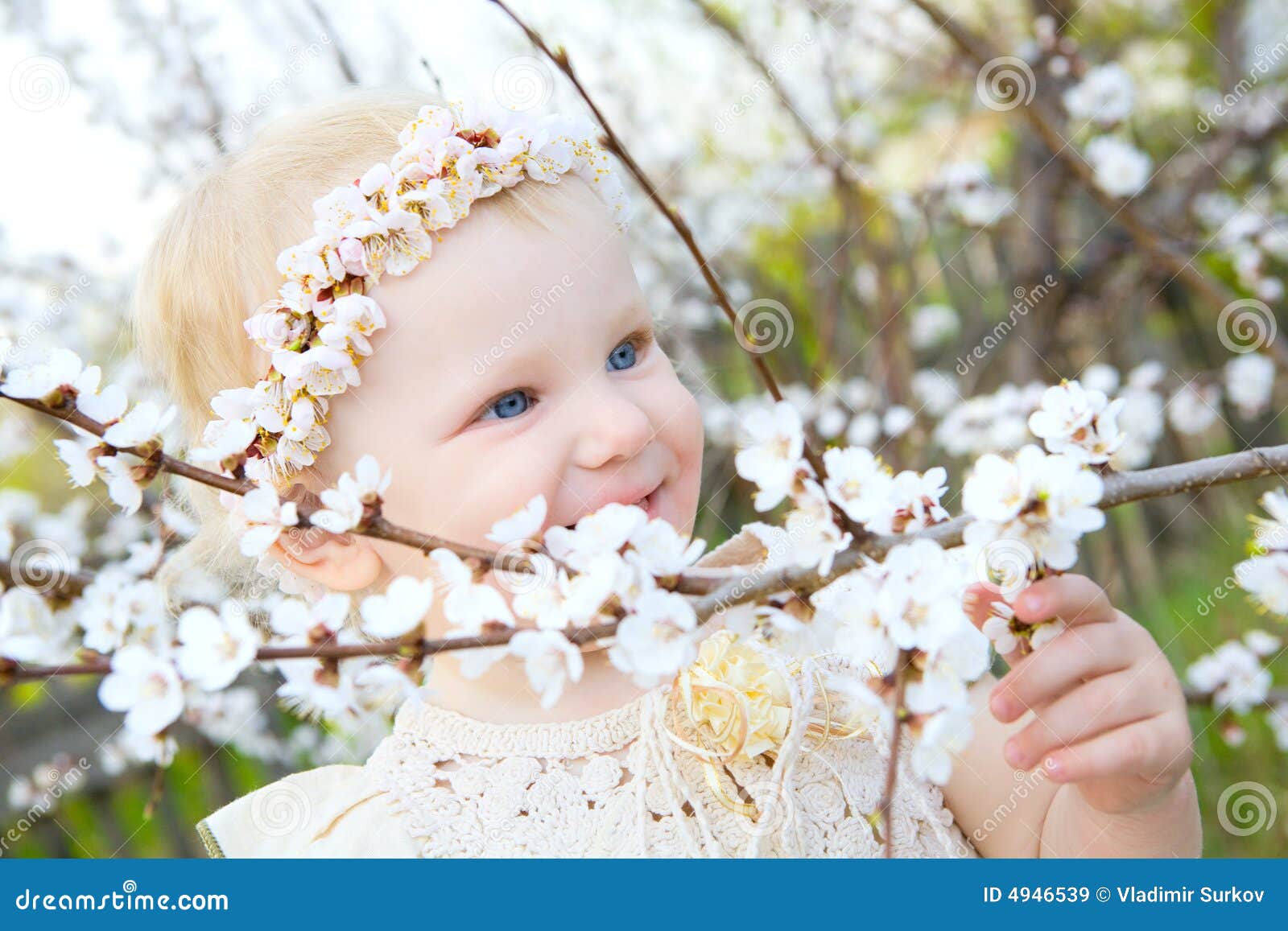 Happy to meet spring stock image. Image of bright, daughter - 4946539