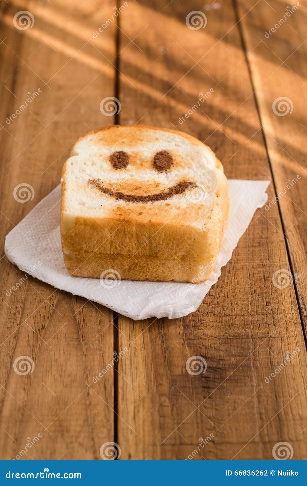Happy Toasted on Wooden Table. Stock Photo - Image of face, bakery ...