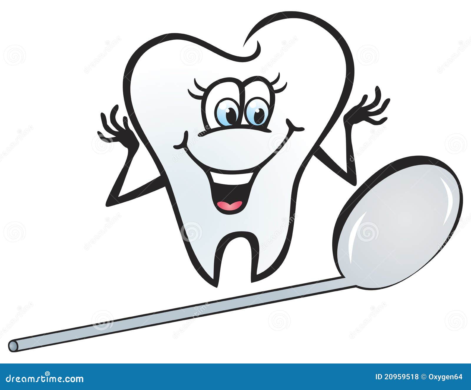 Happy tooth stock vector. Illustration of dental, enamel - 20959518