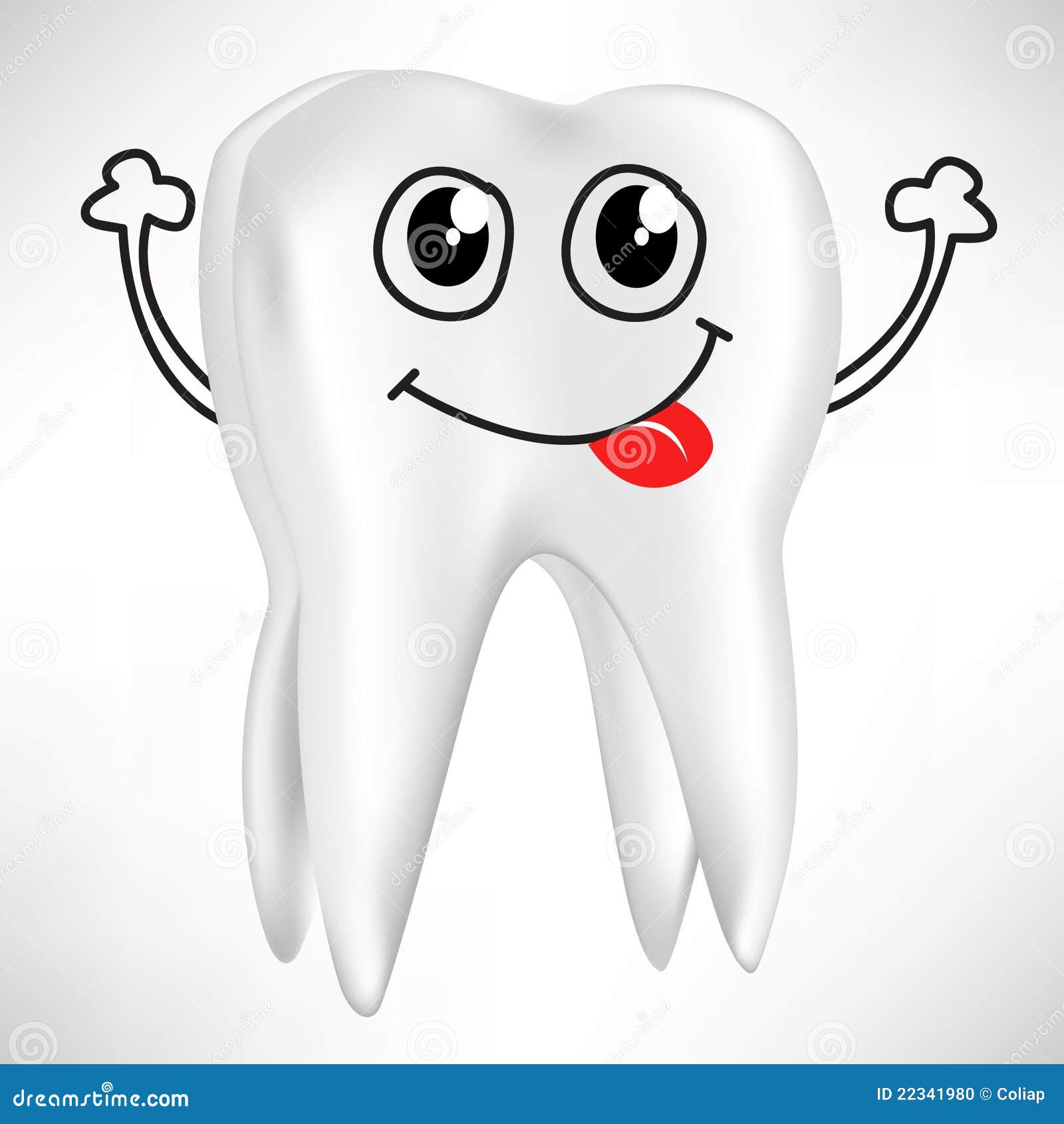 Happy tooth stock vector. Illustration of mouth, medical - 22341980