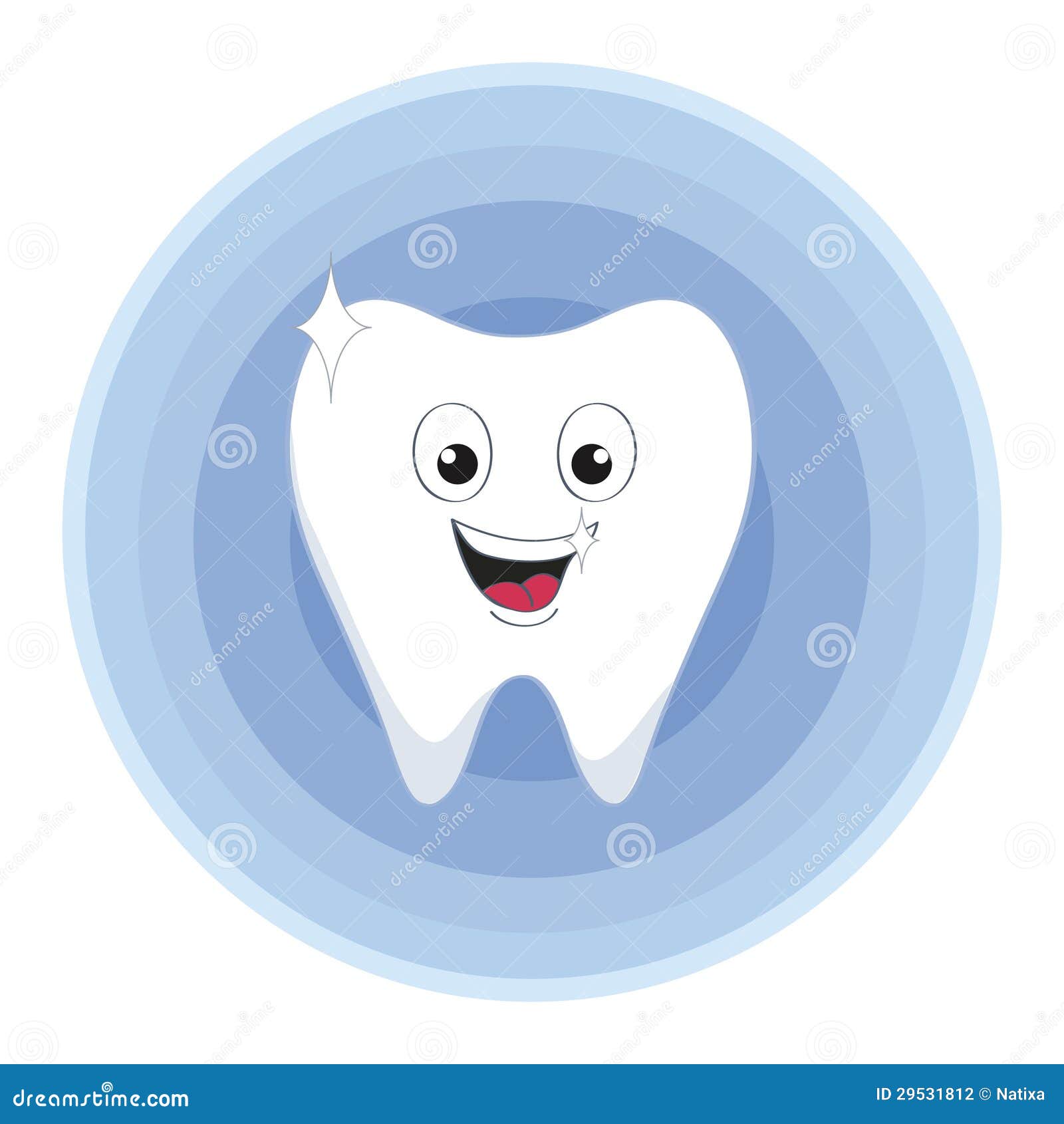 Happy tooth stock vector. Illustration of dental, beauty - 29531812