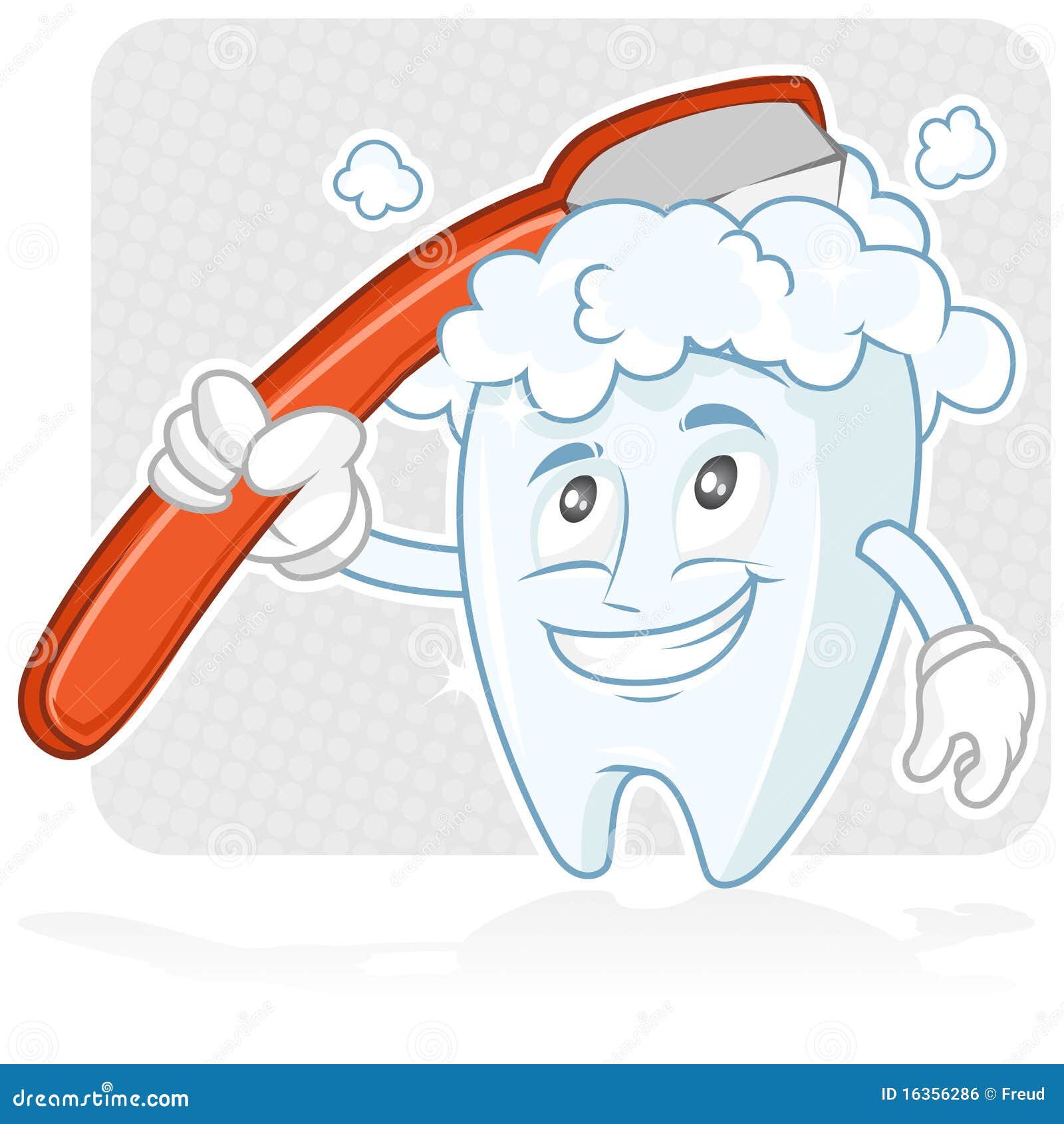 Happy tooth Brushing stock illustration. Illustration of smile - 16356286