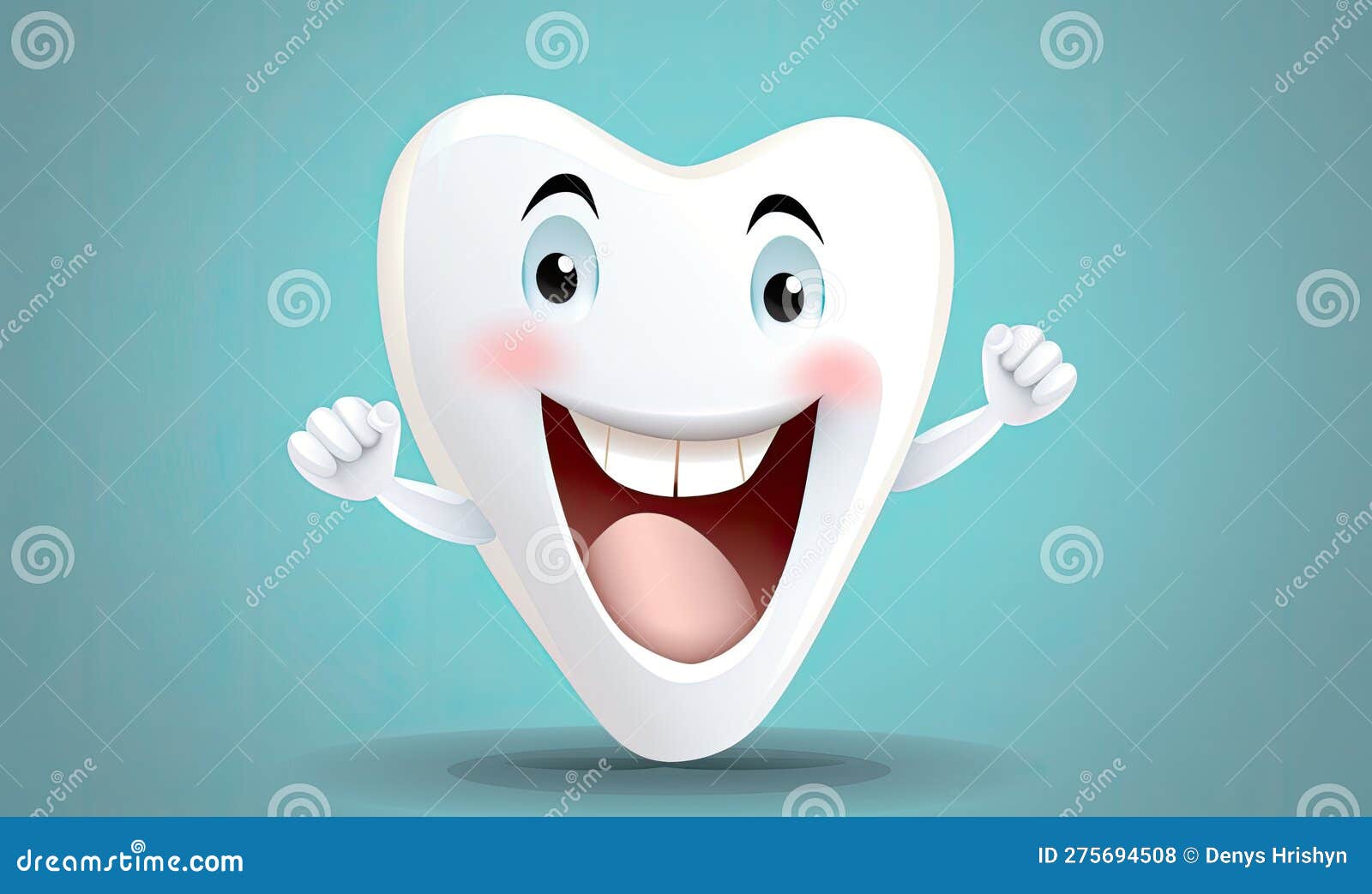 Happy Tooth Cartoon Character Makes Dental Visits Fun Creating Using ...