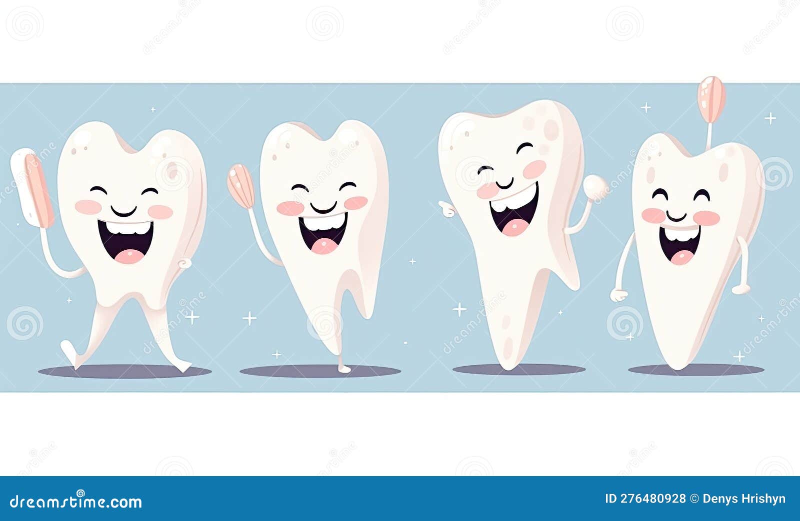 Happy Tooth Cartoon Character Makes Dental Visits Fun Creating Using ...