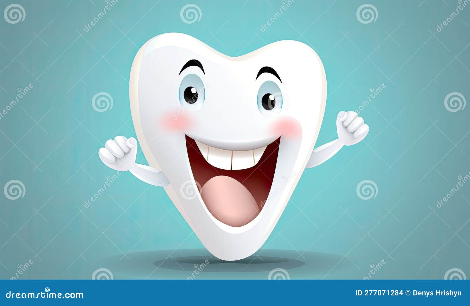 Happy Tooth Cartoon Character Makes Dental Visits Fun Creating Using ...