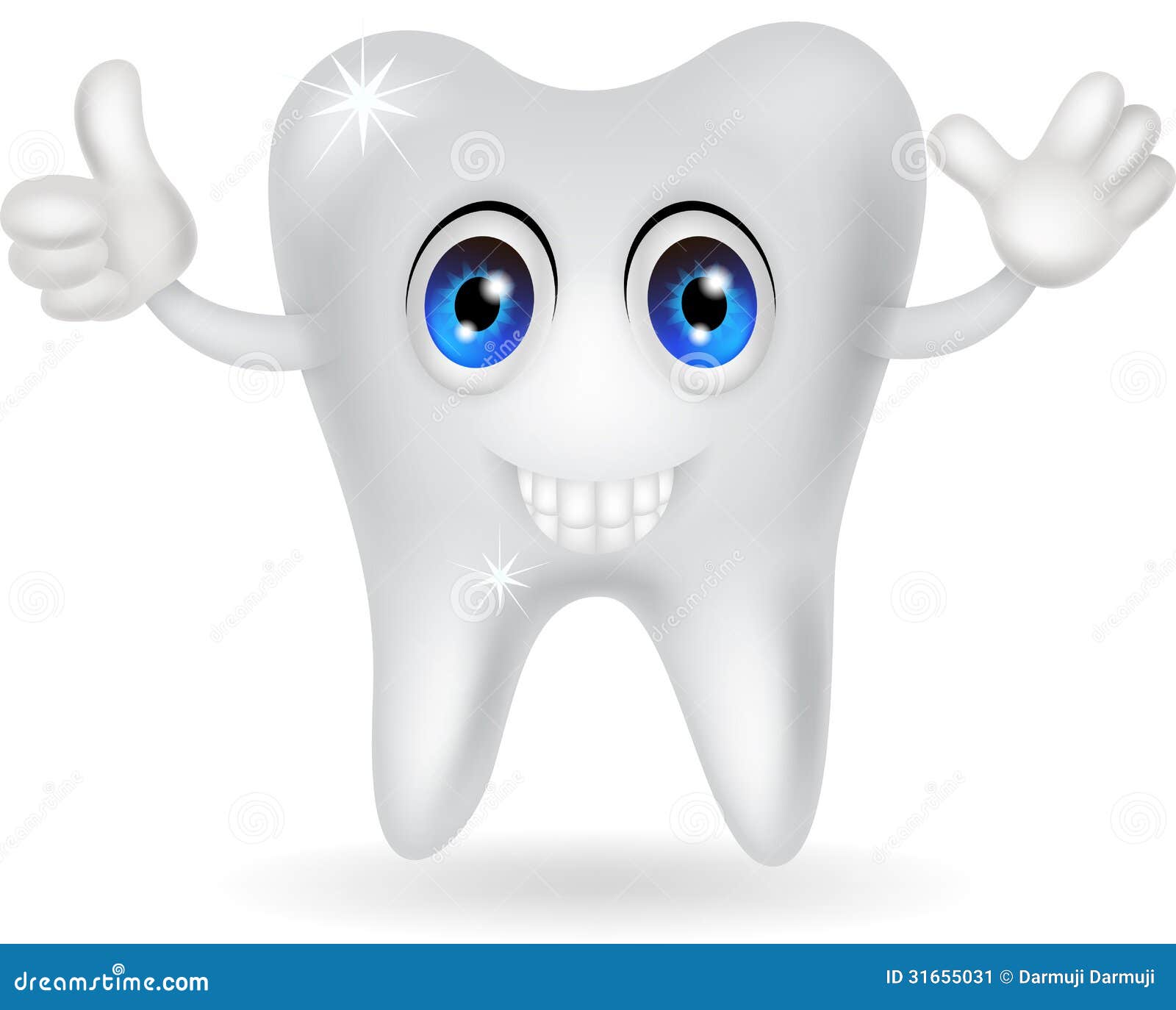 Happy tooth cartoon stock vector. Illustration of design - 31655031