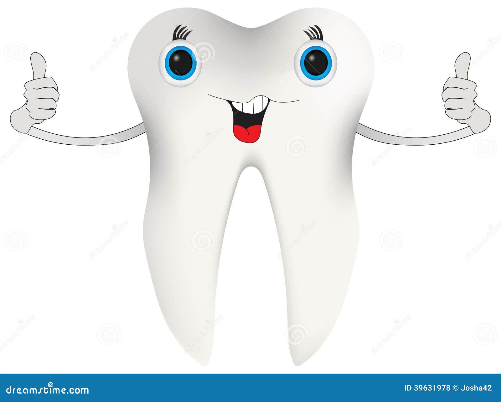 Happy Tooth Cartoon stock vector. Illustration of character - 39631978