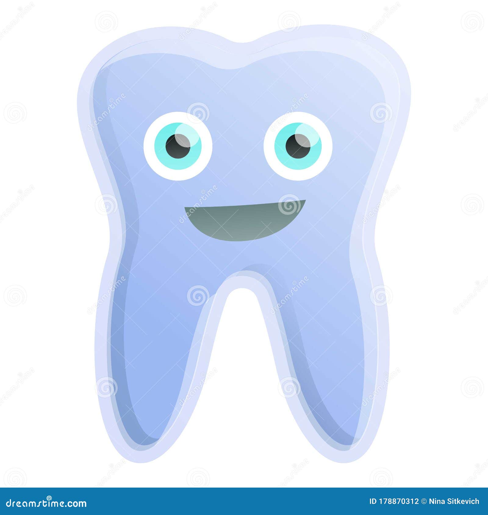 Happy Tooth Icon, Cartoon Style Stock Vector - Illustration of ...