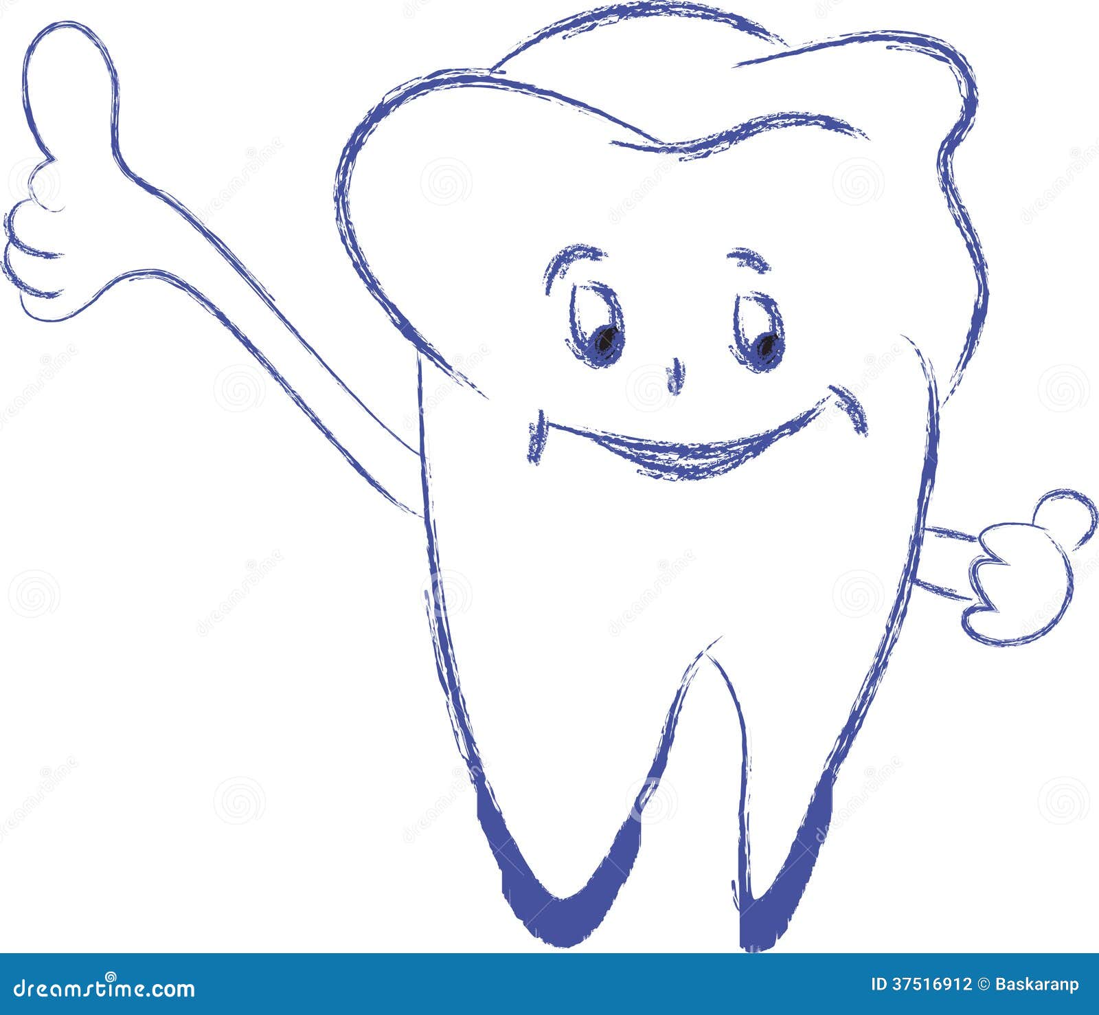 Happy Tooth stock vector. Illustration of tooth, mouth - 37516912