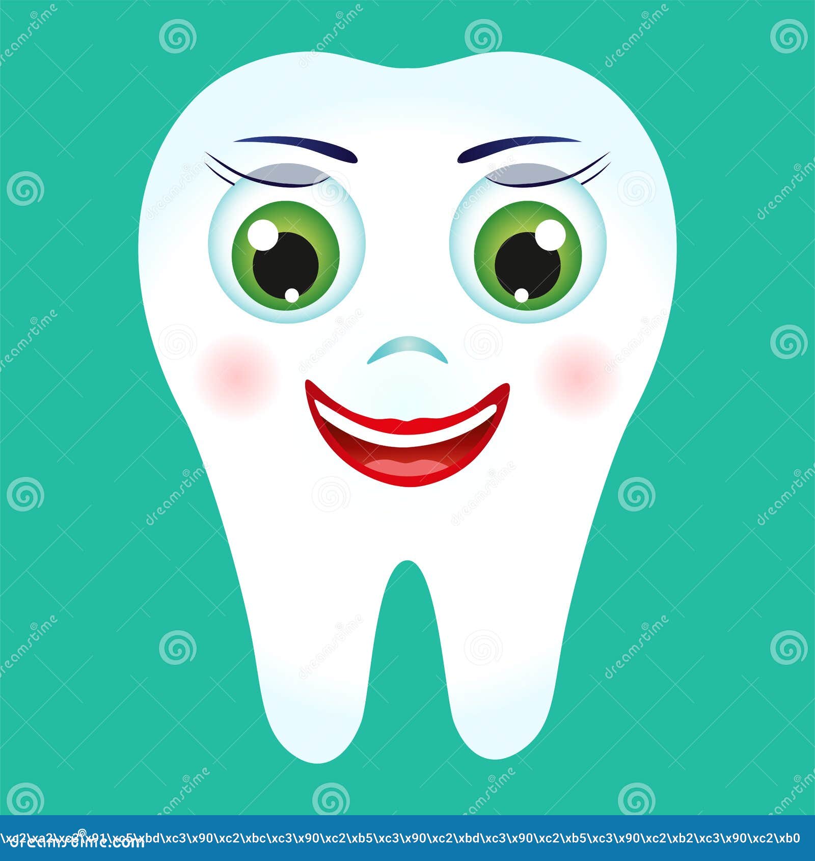Happy tooth stock vector. Illustration of endodontics - 258187538