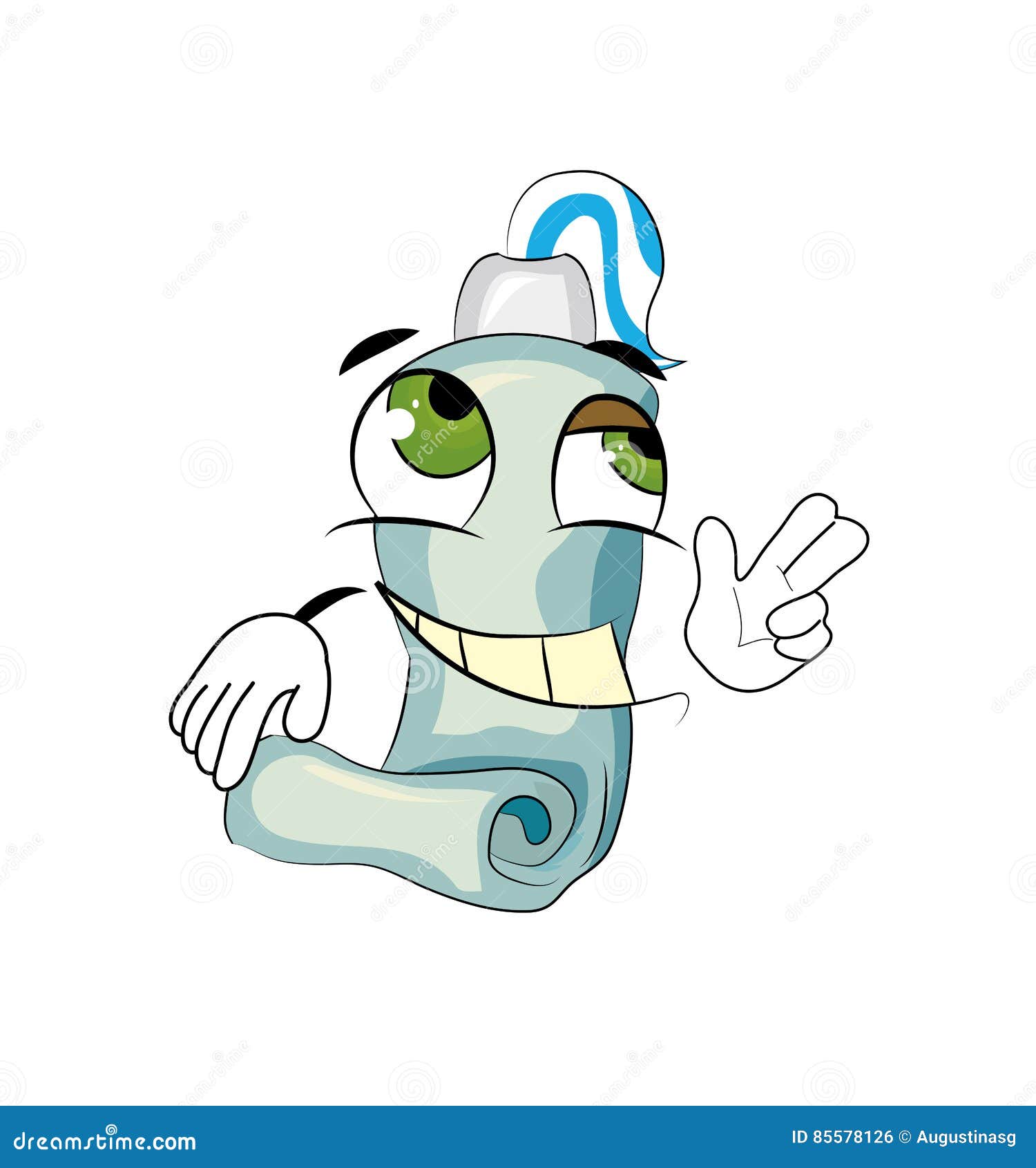 Happy toothpaste cartoon stock illustration. Illustration of tooth ...