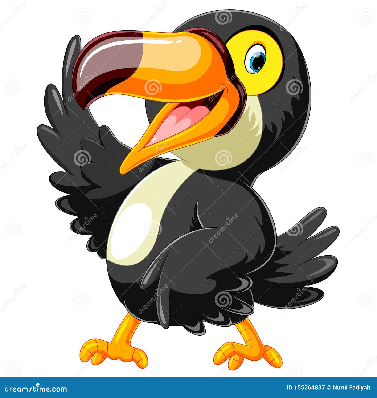 Happy Toucan Cartoon with Presentation Stock Vector - Illustration of ...