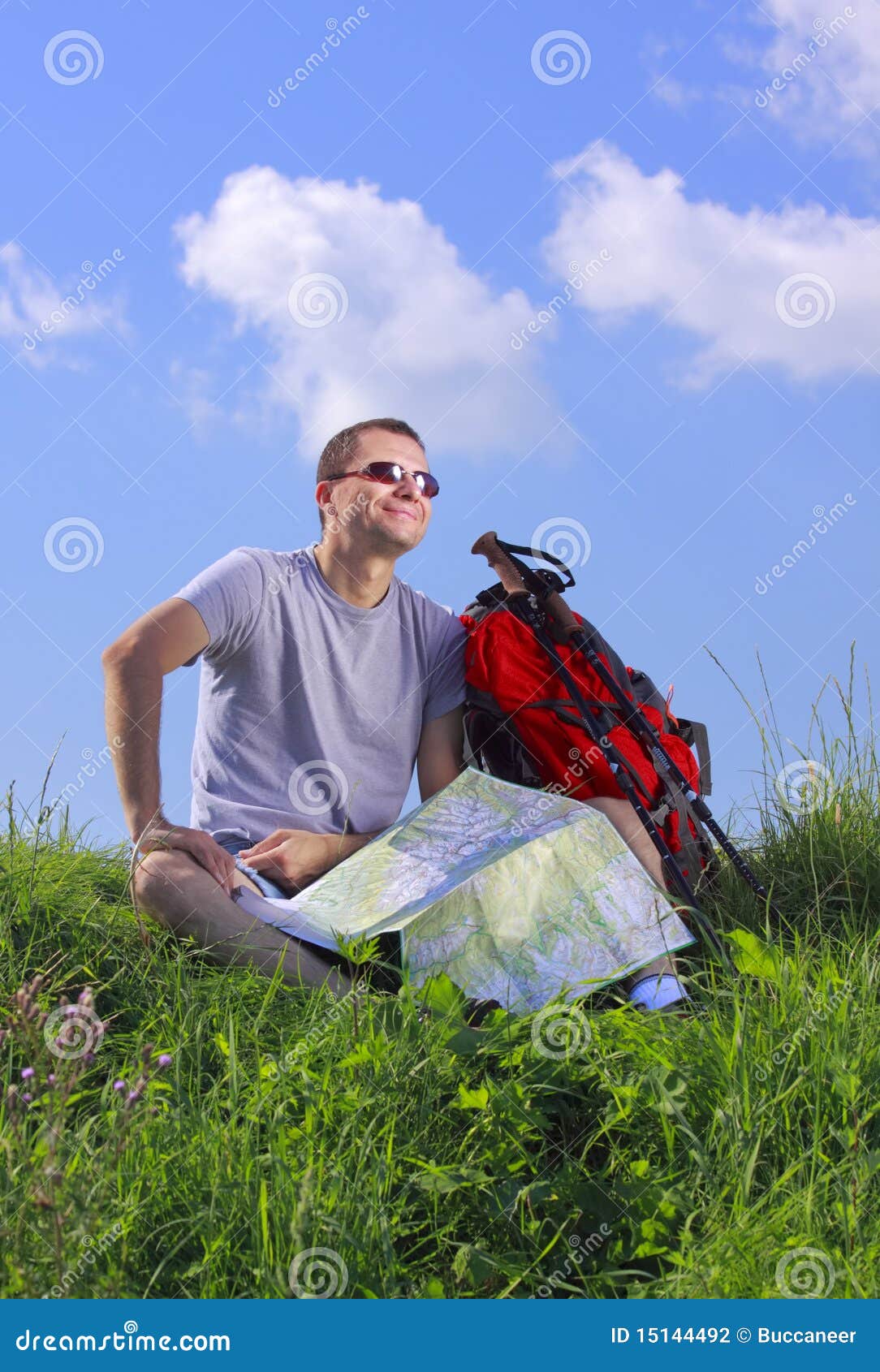 Happy tourist stock photo. Image of vacation, relaxation - 15144492