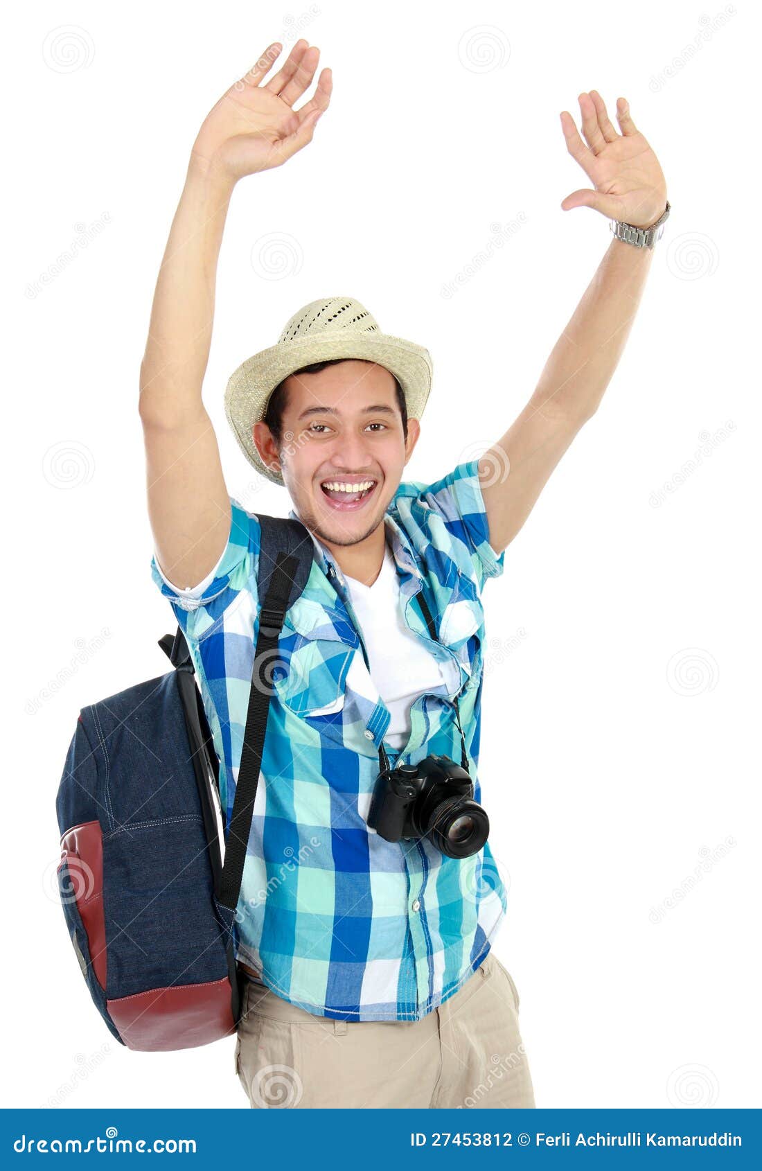 Happy tourist stock photo. Image of adult, asian, caucasian - 27453812