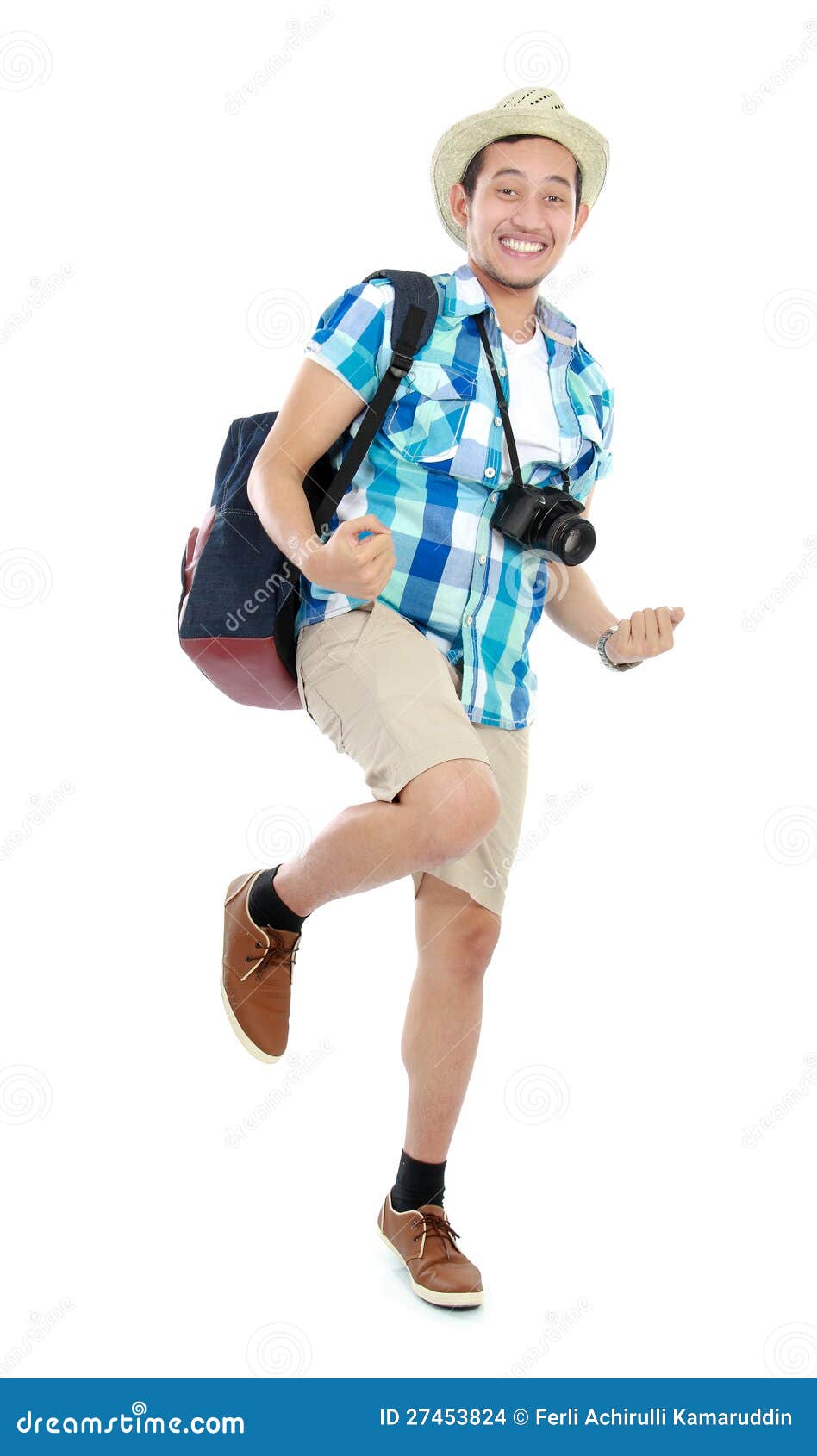 Happy tourist stock photo. Image of lifestyle, caucasian - 27453824