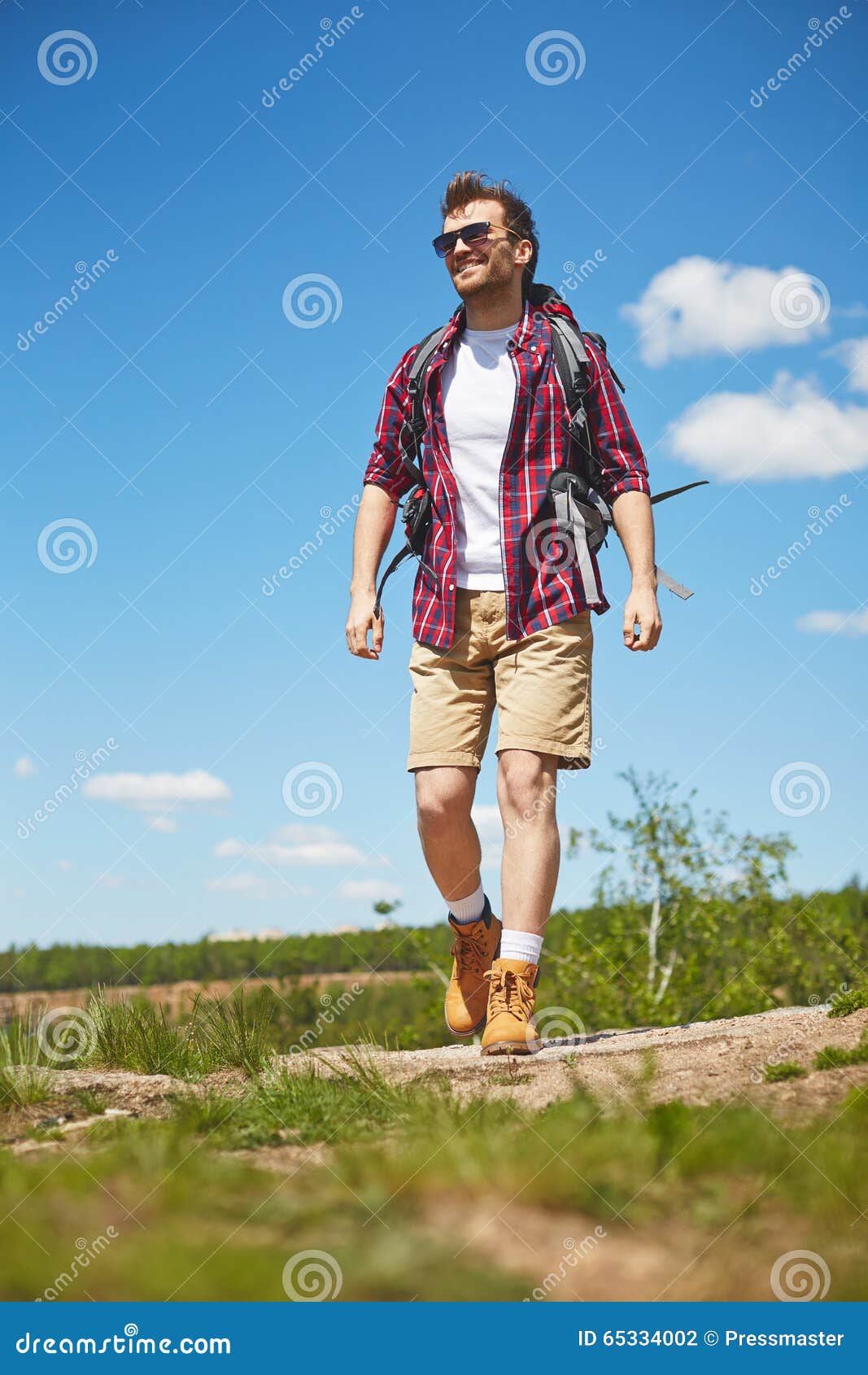 Happy tourist stock photo. Image of adult, traveler, walking - 65334002