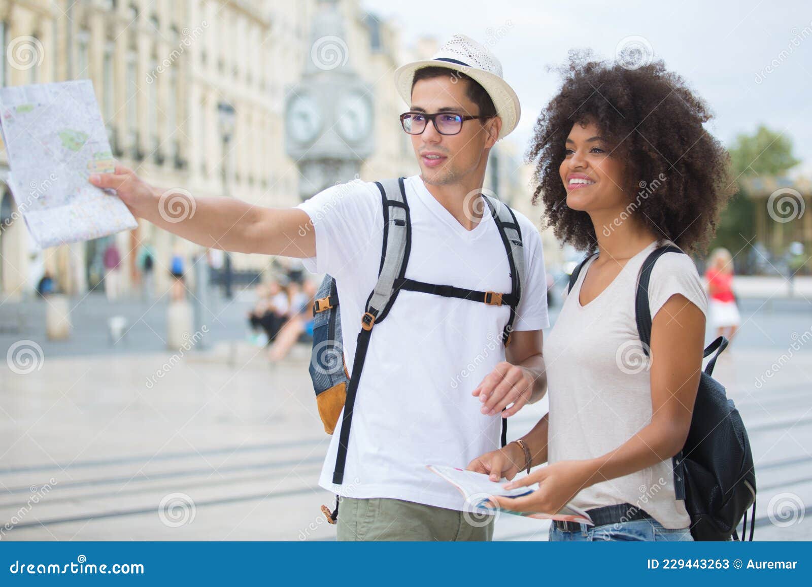 Happy Tourists Traveling and Smiling Stock Image - Image of visit ...