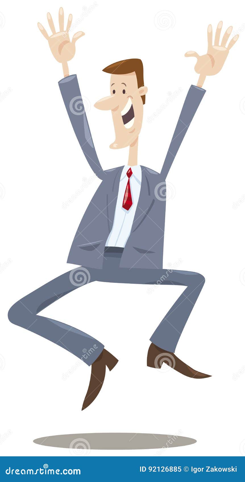 Happy trader cartoon stock vector. Illustration of professional - 92126885