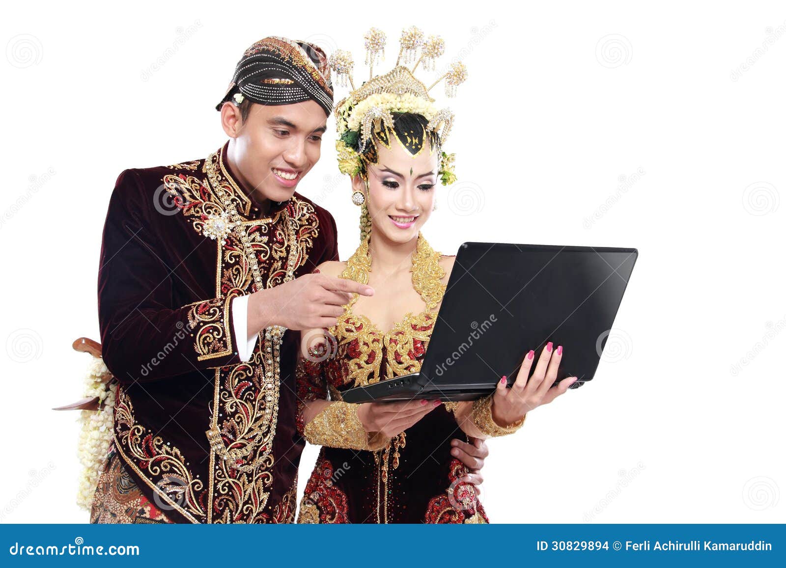 Traditional Java Wedding Couple Stock Image | CartoonDealer.com #30829741
