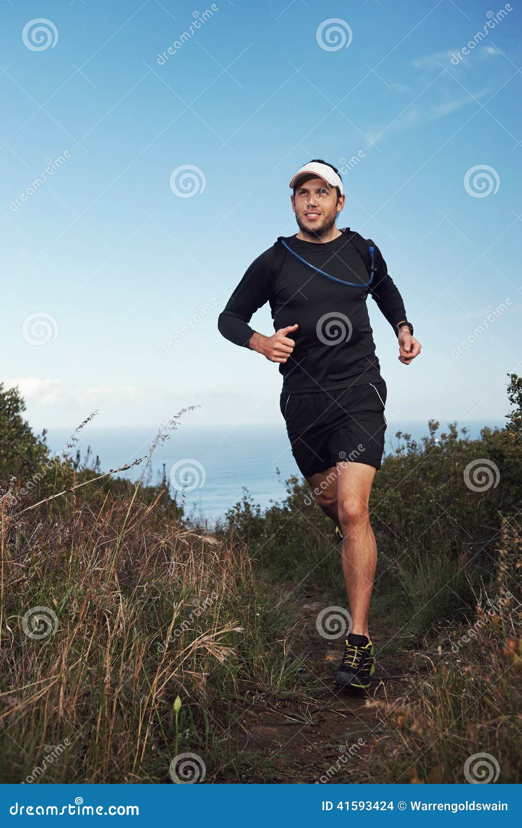 Happy trail run stock photo. Image of determination, active - 41593424