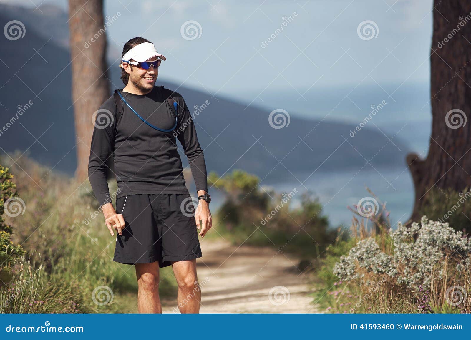 Happy trail runner stock photo. Image of athlete, country - 41593460