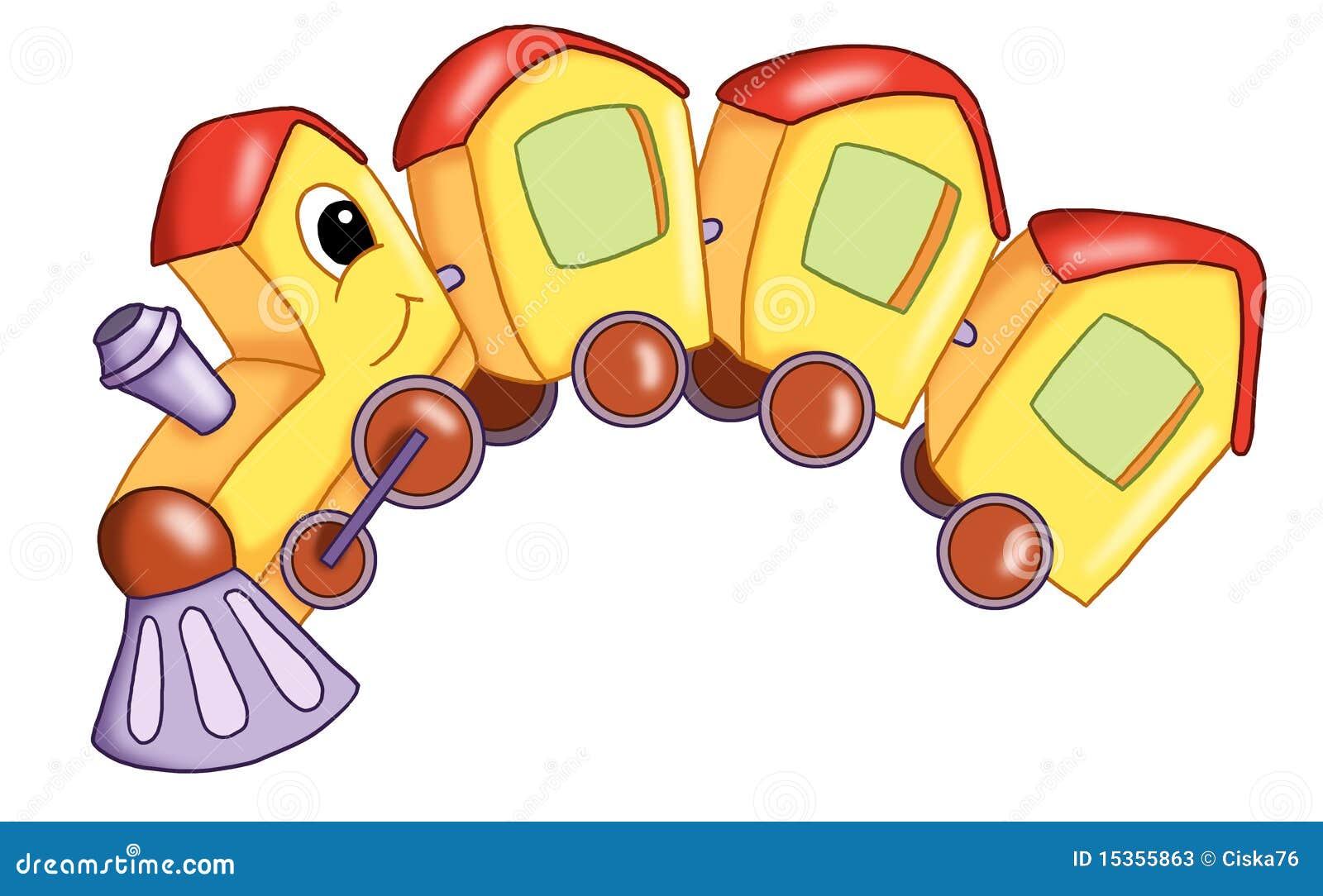 Happy train stock illustration. Illustration of smiled - 15355863
