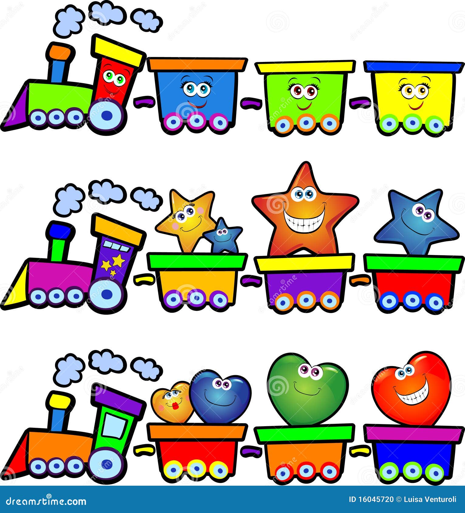 Happy train stock illustration. Illustration of locomotive - 16045720