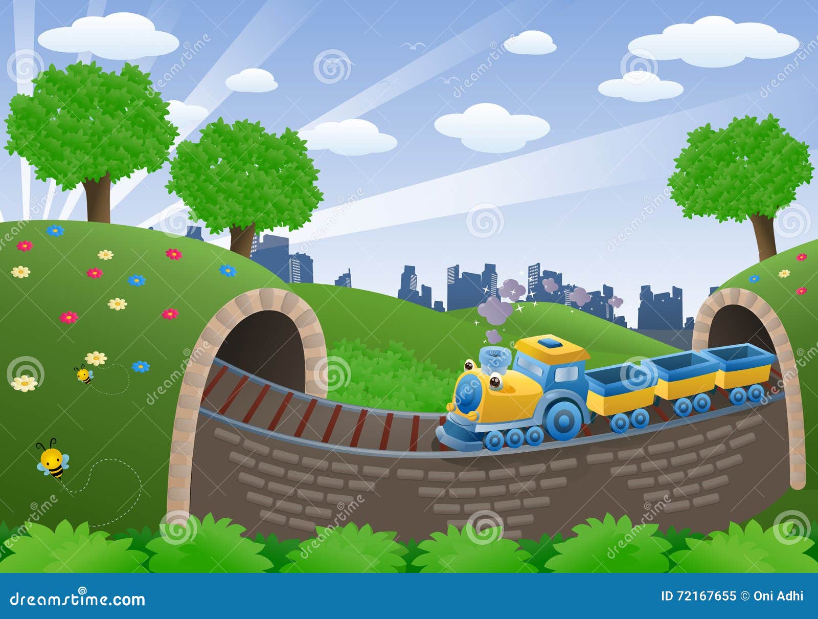 Happy Train Royalty-Free Stock Photo | CartoonDealer.com #72167655