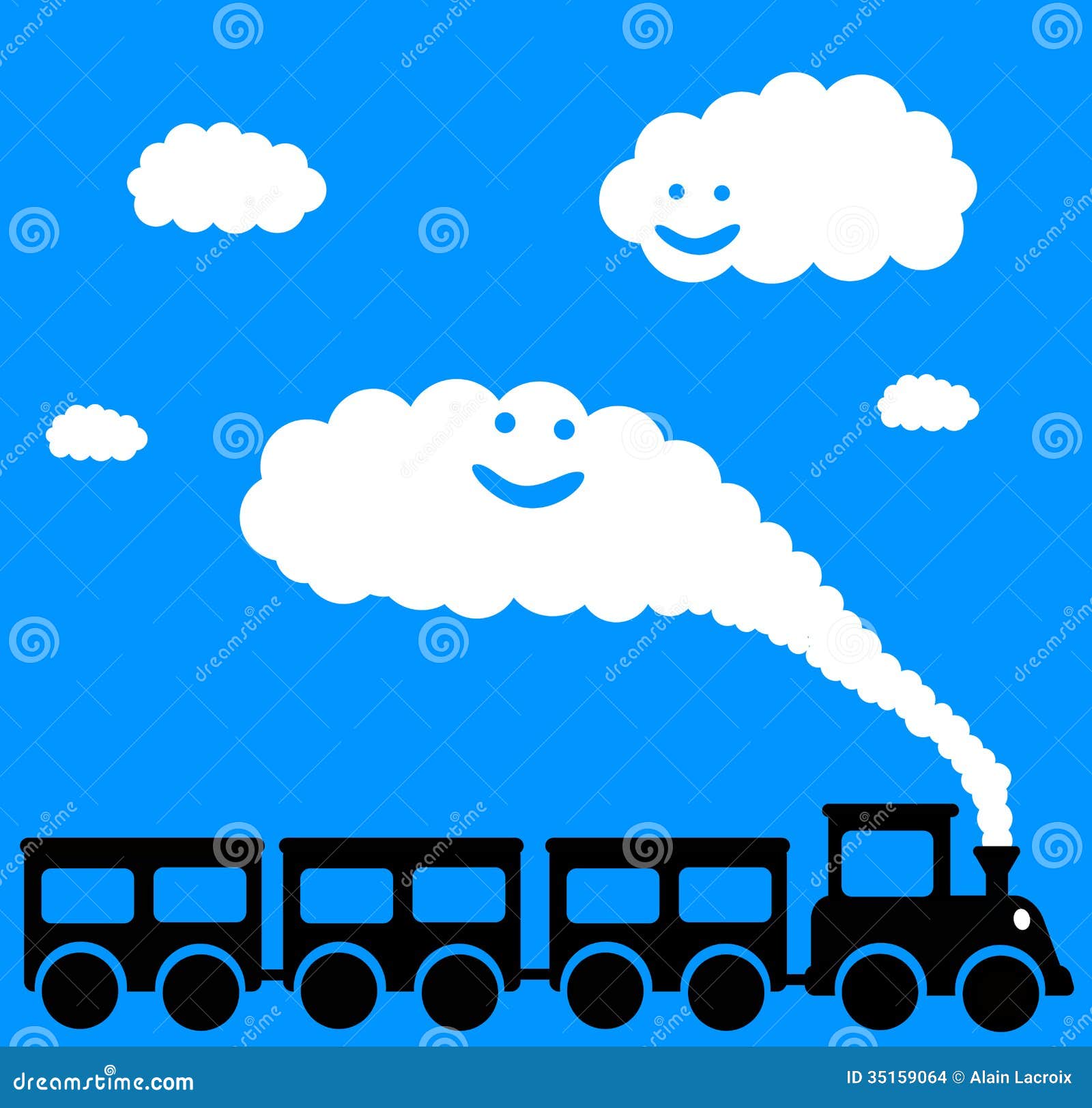 Happy train stock illustration. Illustration of happiness - 35159064