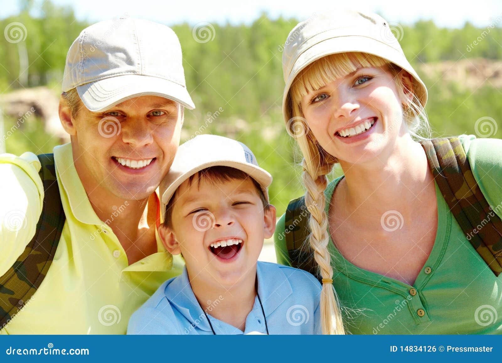 Happy travelers stock photo. Image of father, daddy, camping - 14834126