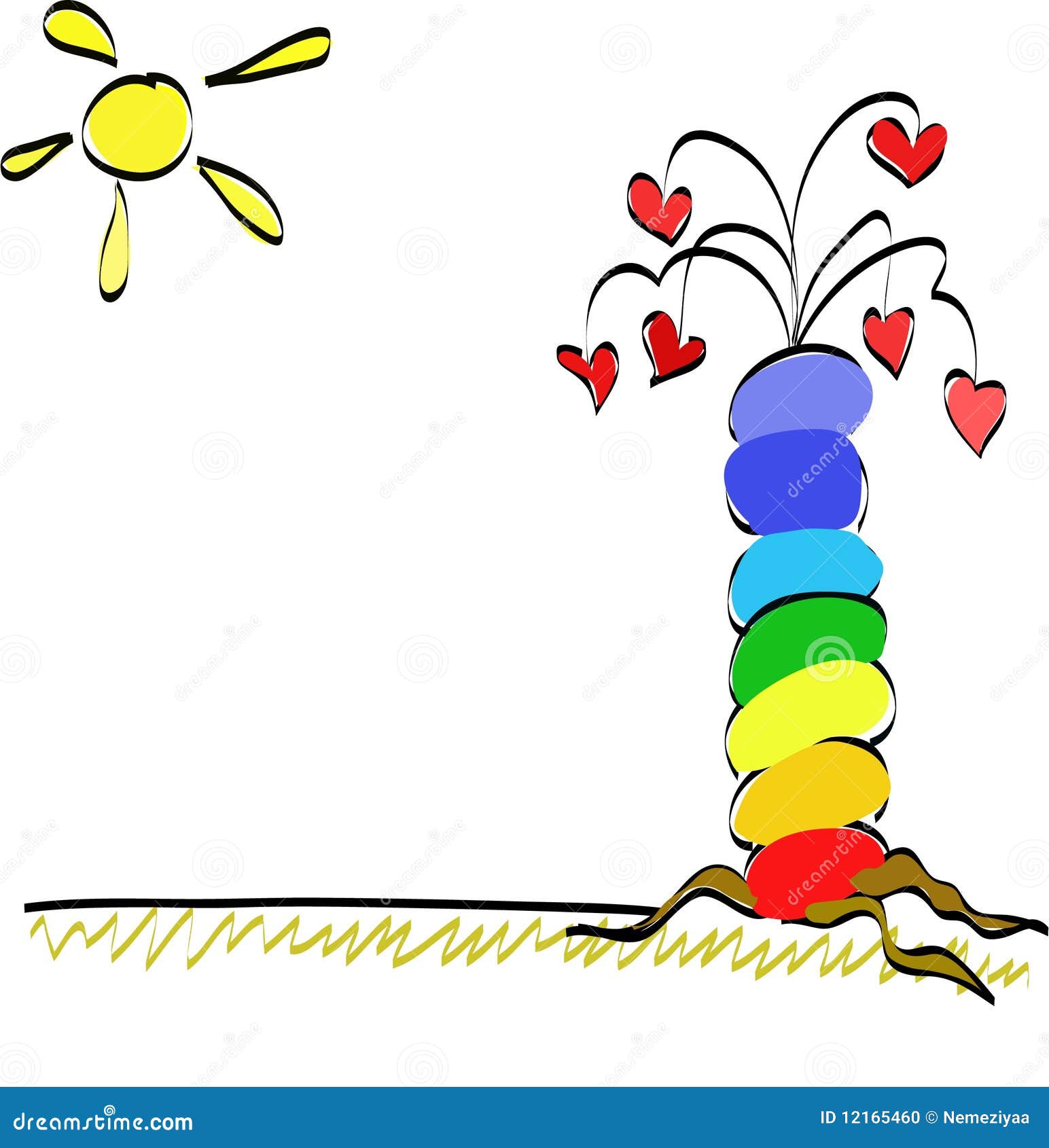 Happy tree stock vector. Illustration of nature, branch - 12165460