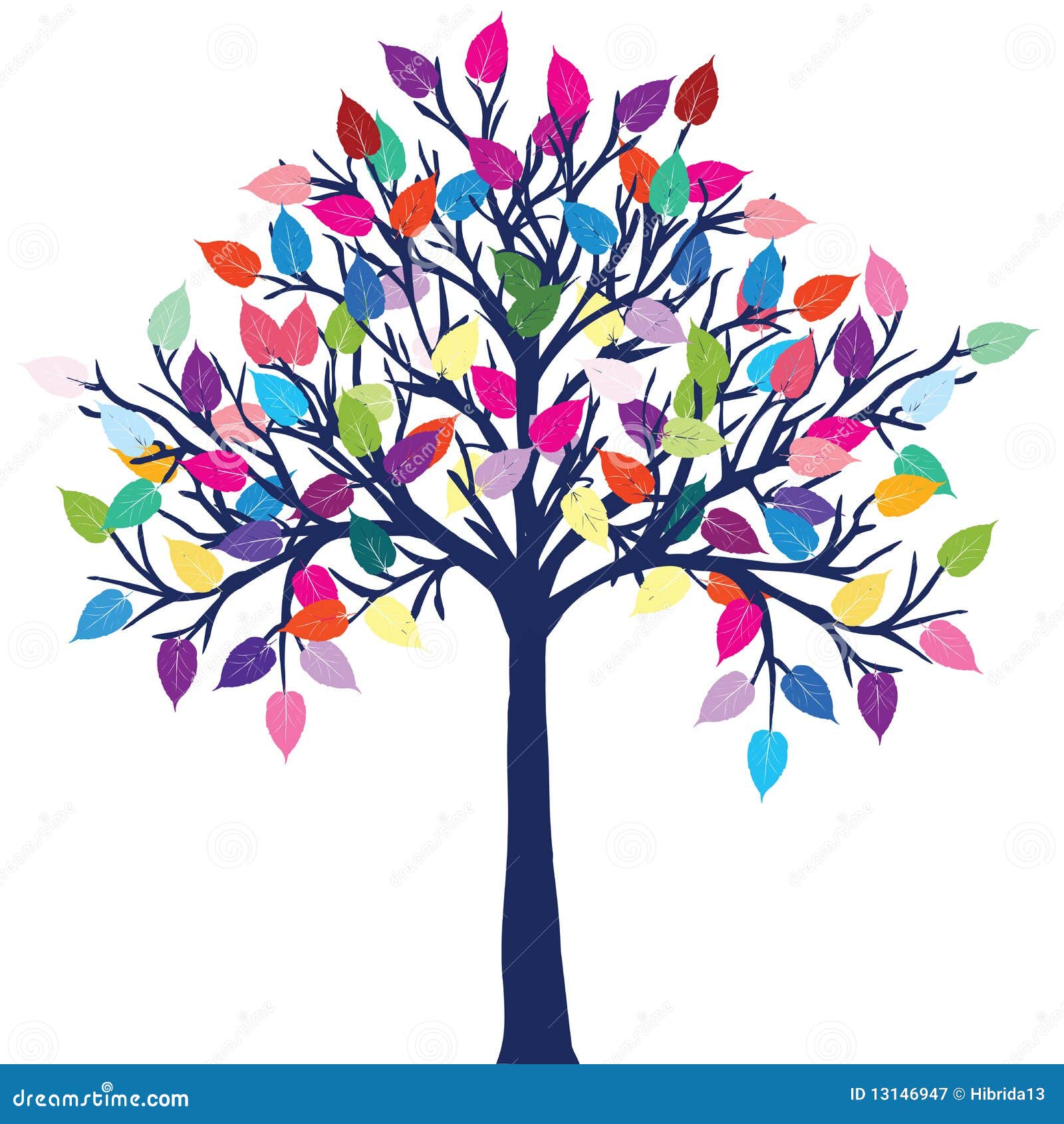 Happy tree stock illustration. Illustration of happy - 13146947