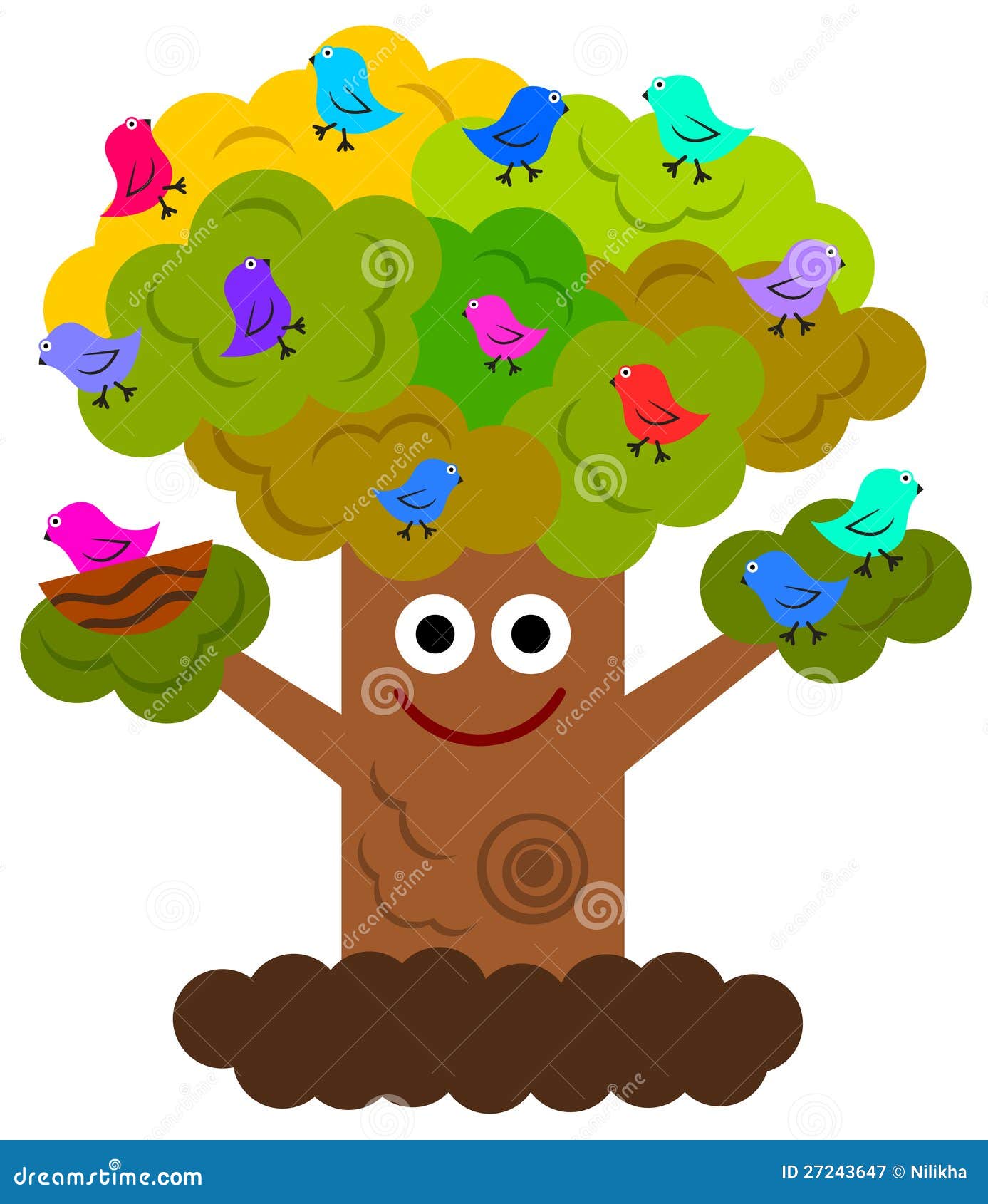 Happy tree stock illustration. Illustration of concept - 27243647