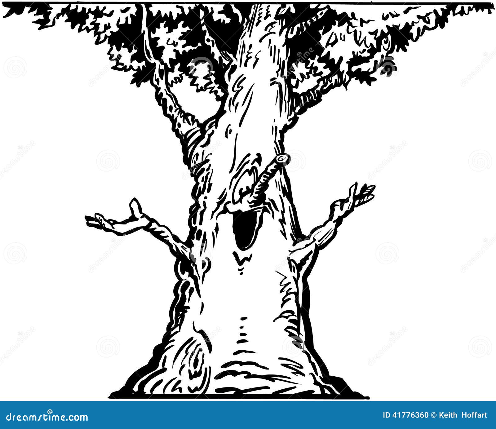 Happy Tree Cartoon Vector Clipart Stock Vector - Illustration of format ...
