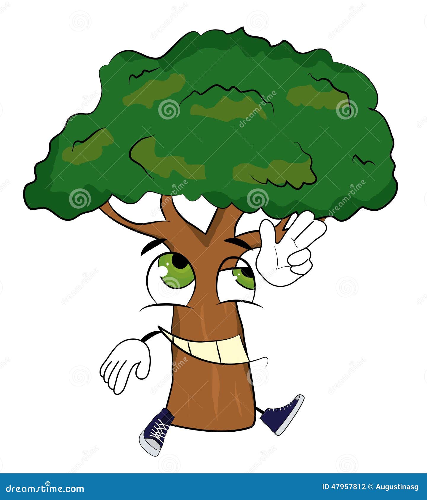 Happy Tree Cartoon Stock Illustration | CartoonDealer.com #47957812