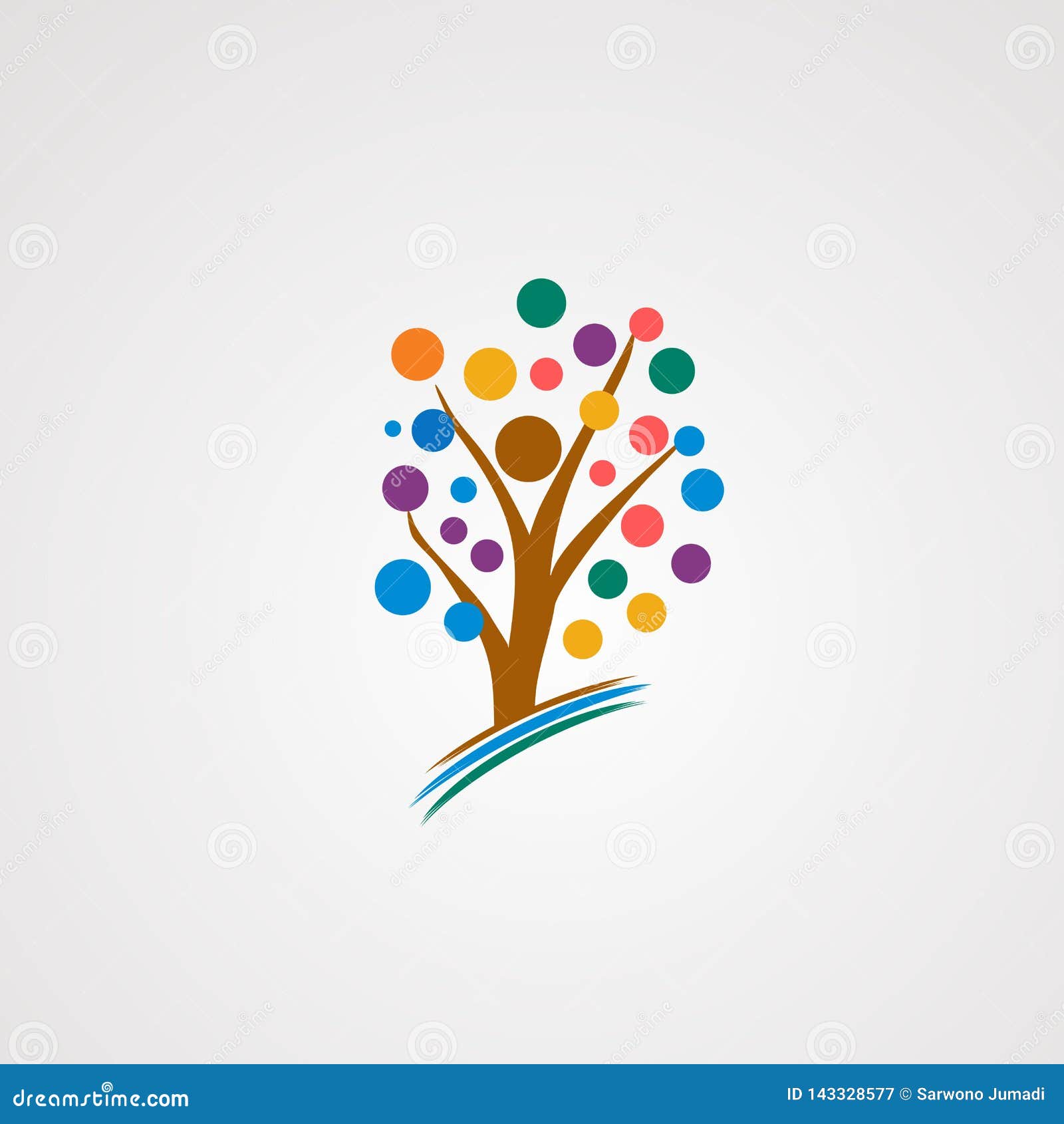 Happy Tree Logo Vector, Icon, Element, and Template for Company Stock ...