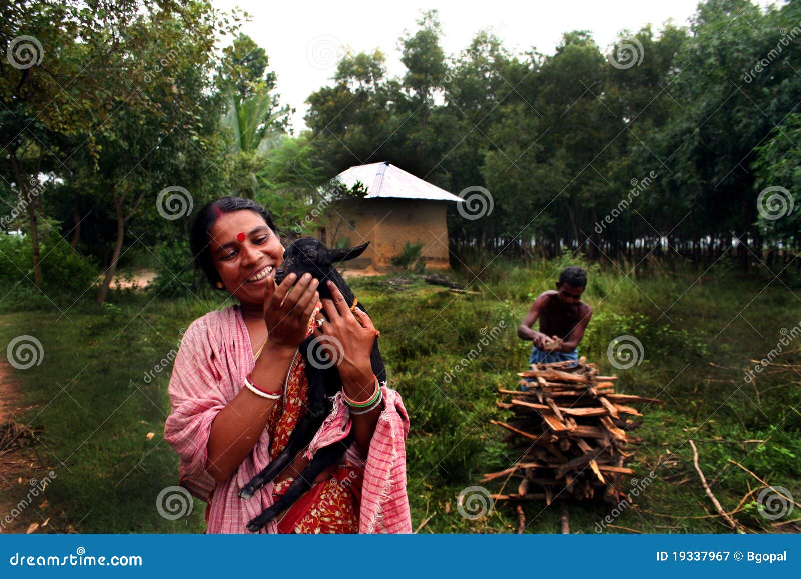 Happy tribal family editorial photography. Image of forest - 19337967
