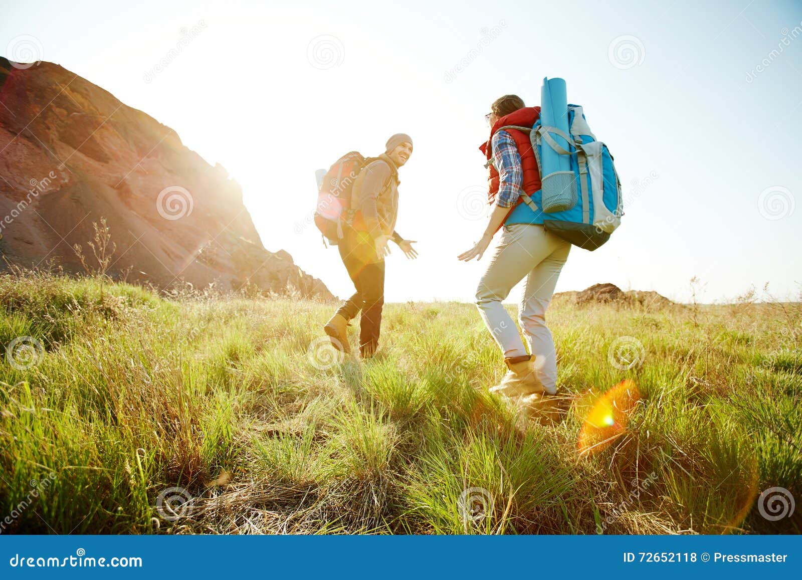 Happy with trip stock photo. Image of natural, backpack - 72652118