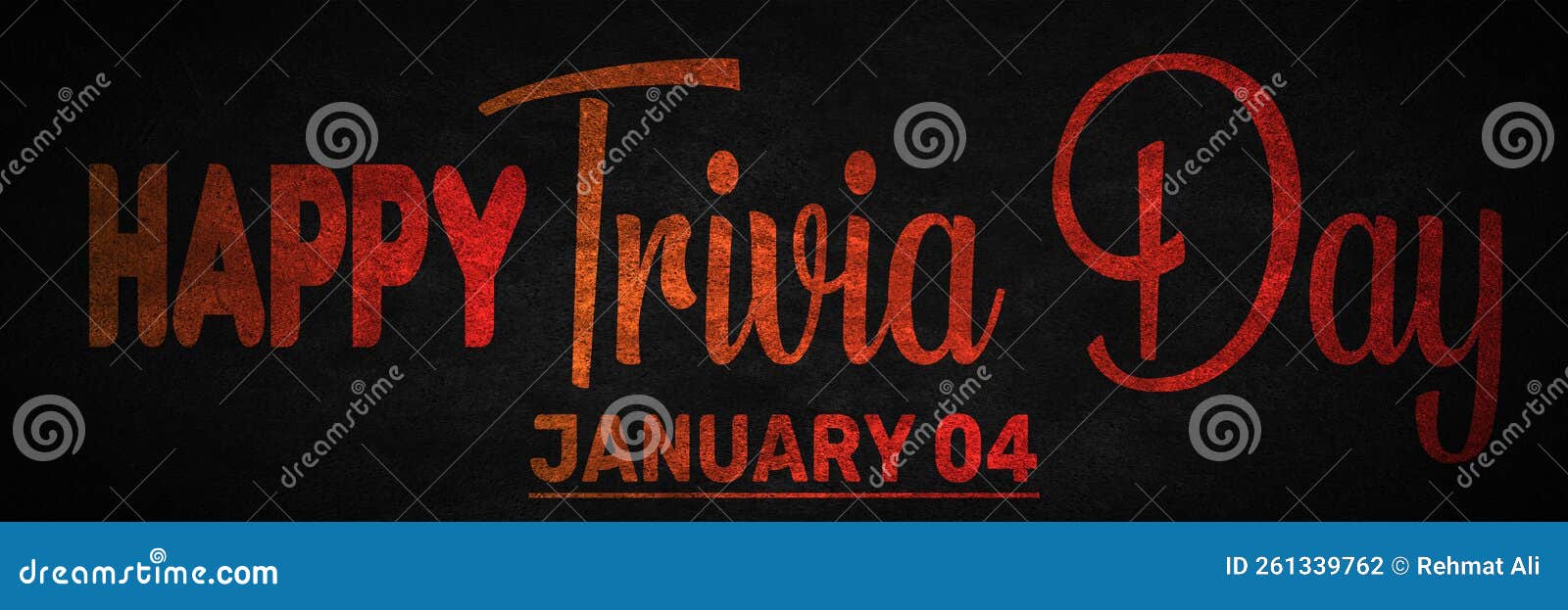 Happy Trivia Day, January 04. Calendar of January Retro Text Effect ...