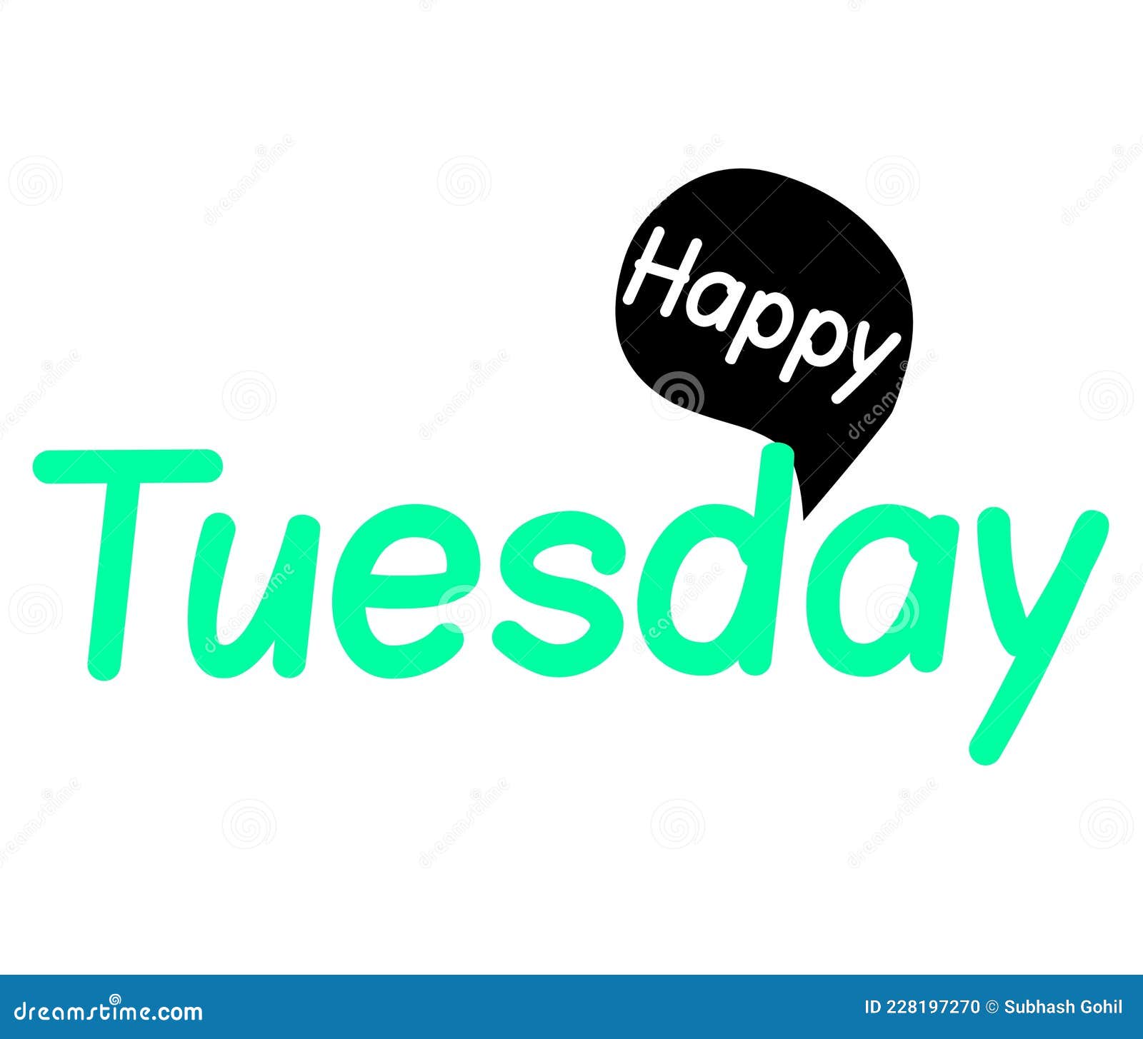 Happy Tuesday background stock illustration. Illustration of label ...