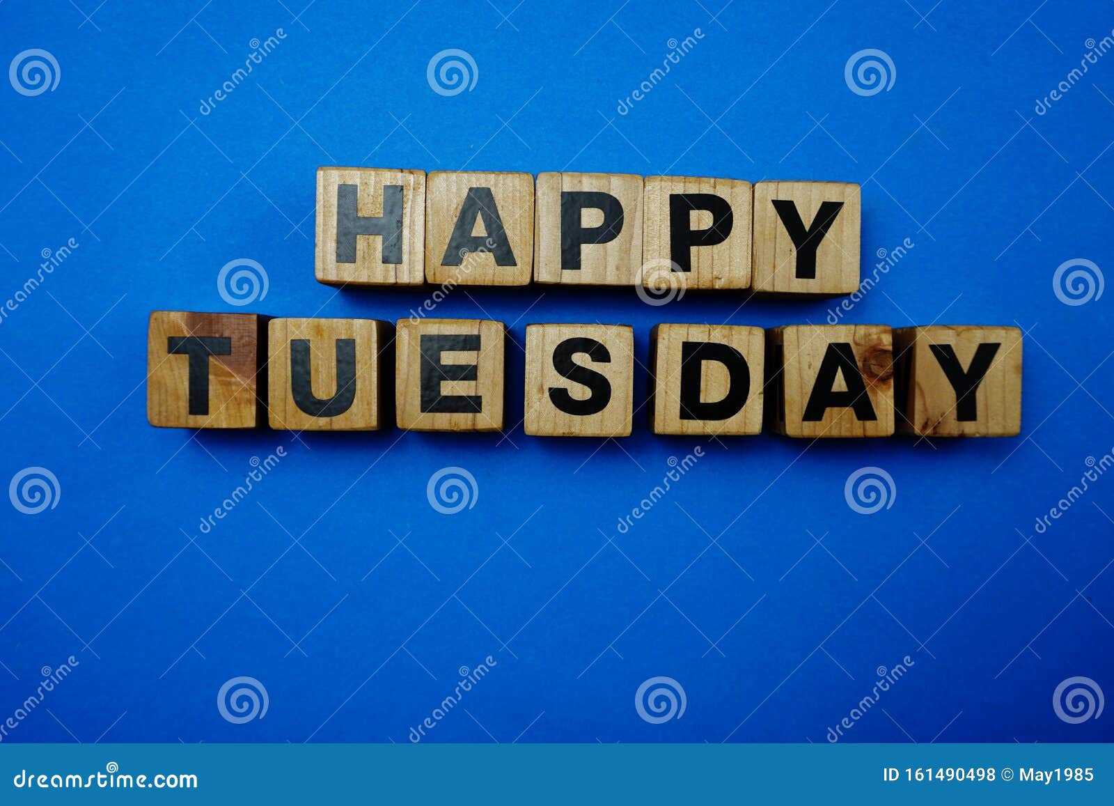 Happy Tuesday Text Alphabet Letter on Blue Background Stock Photo ...