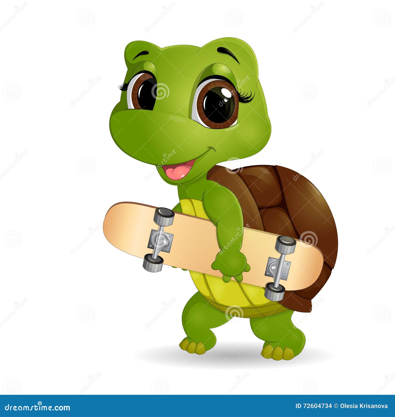 Happy turtle cartoon stock vector. Illustration of ildlife - 72604734