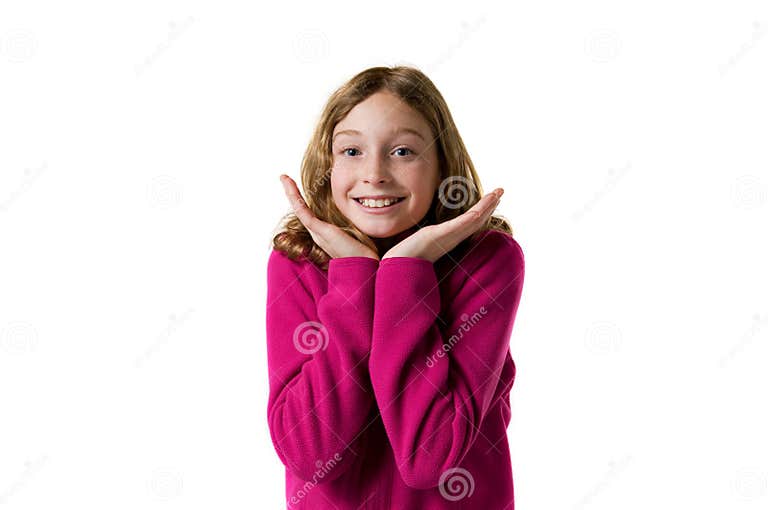 Happy tween girl stock image. Image of happy, silly, tween - 18239343