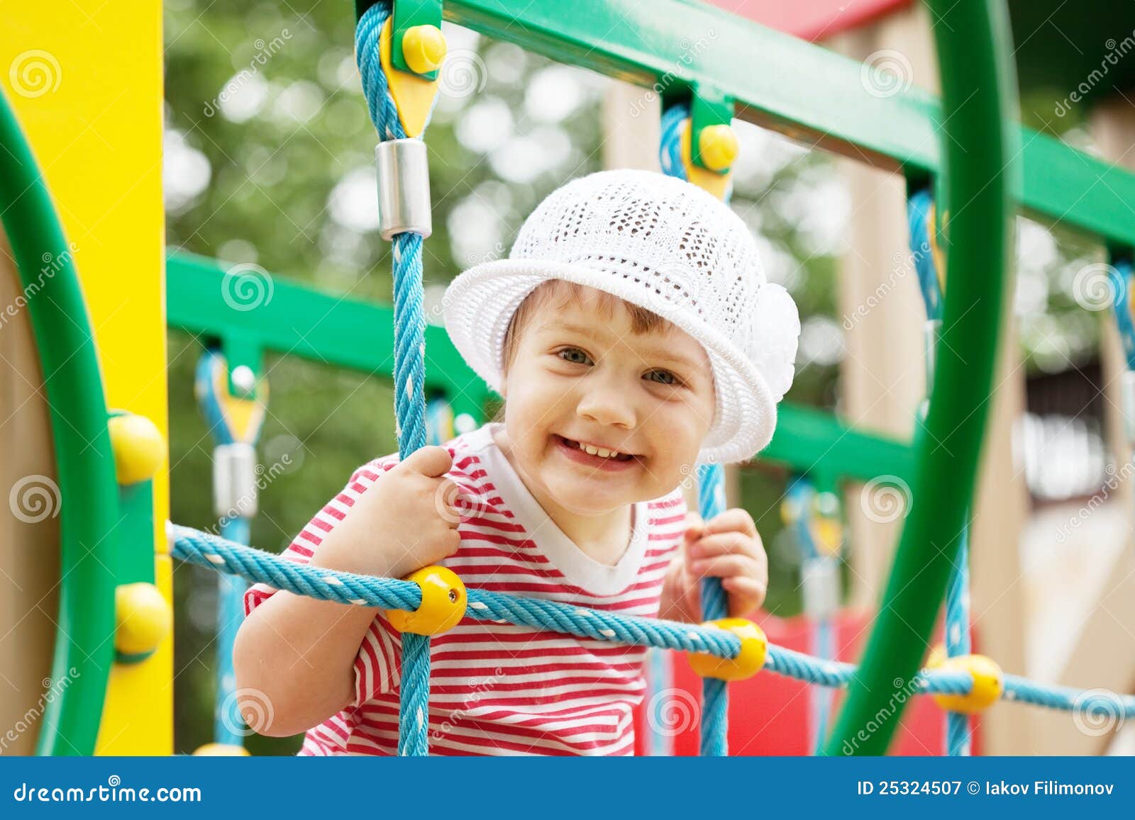 Happy Two-year Child in Playground Area Stock Image - Image of parks ...