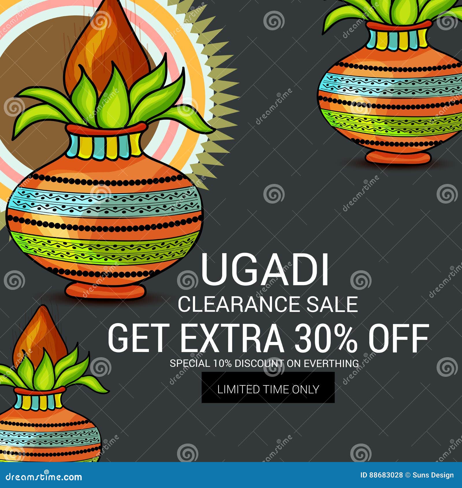 Happy Ugadi. stock illustration. Illustration of india - 88683028