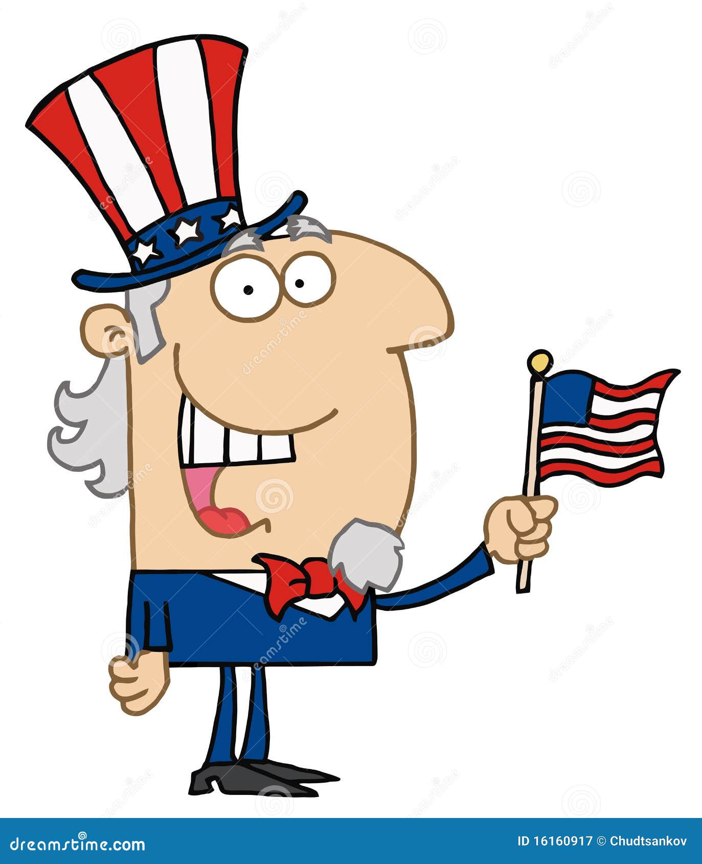 Happy uncle sam stock vector. Illustration of holidays - 16160917