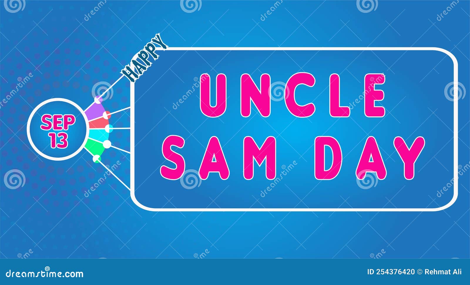 Happy Uncle Sam Day, September 13. Calendar of September Text Effect ...