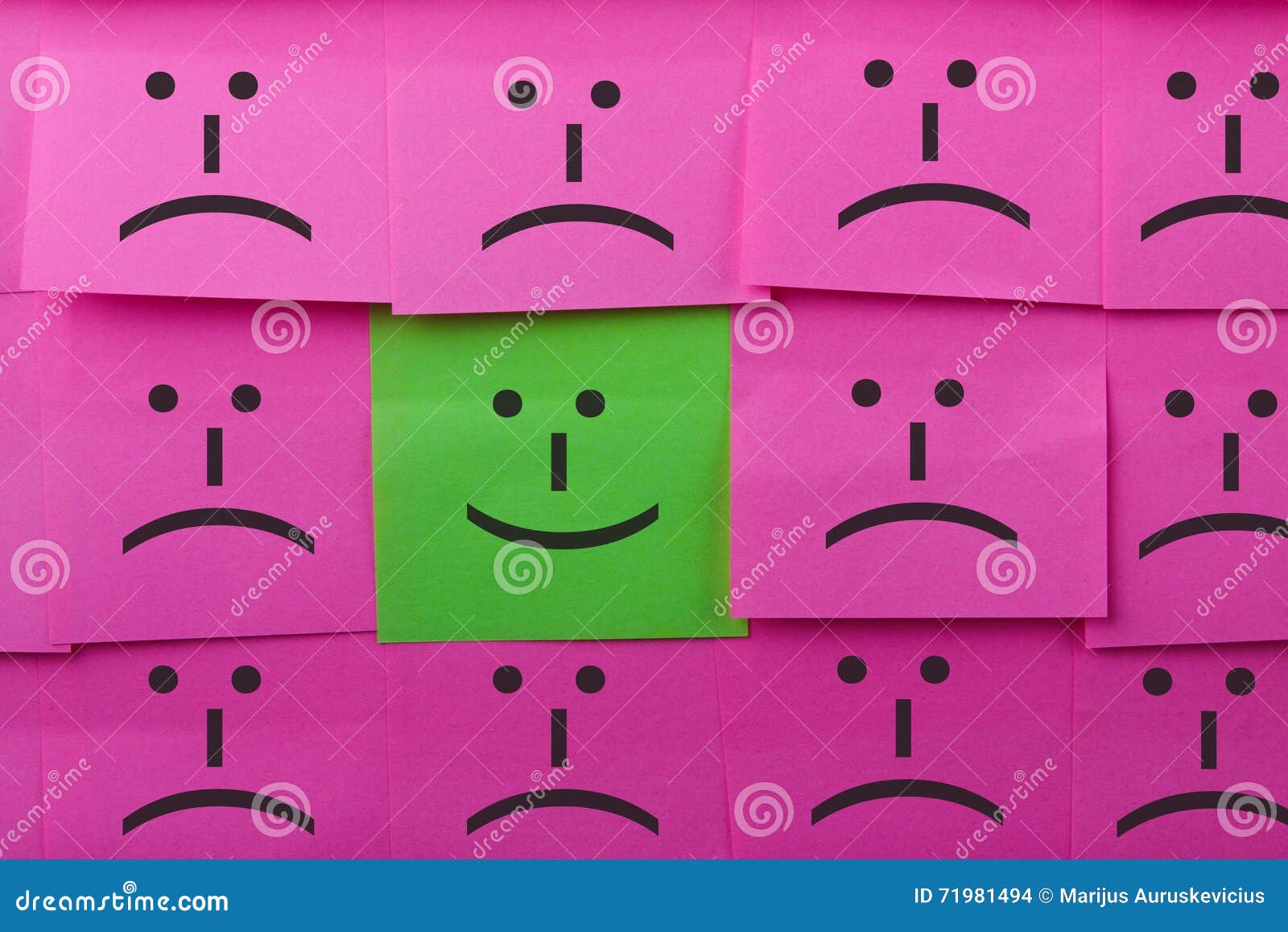 Happy and Unhappy Concept. Background of Sticky Notes Stock Photo ...