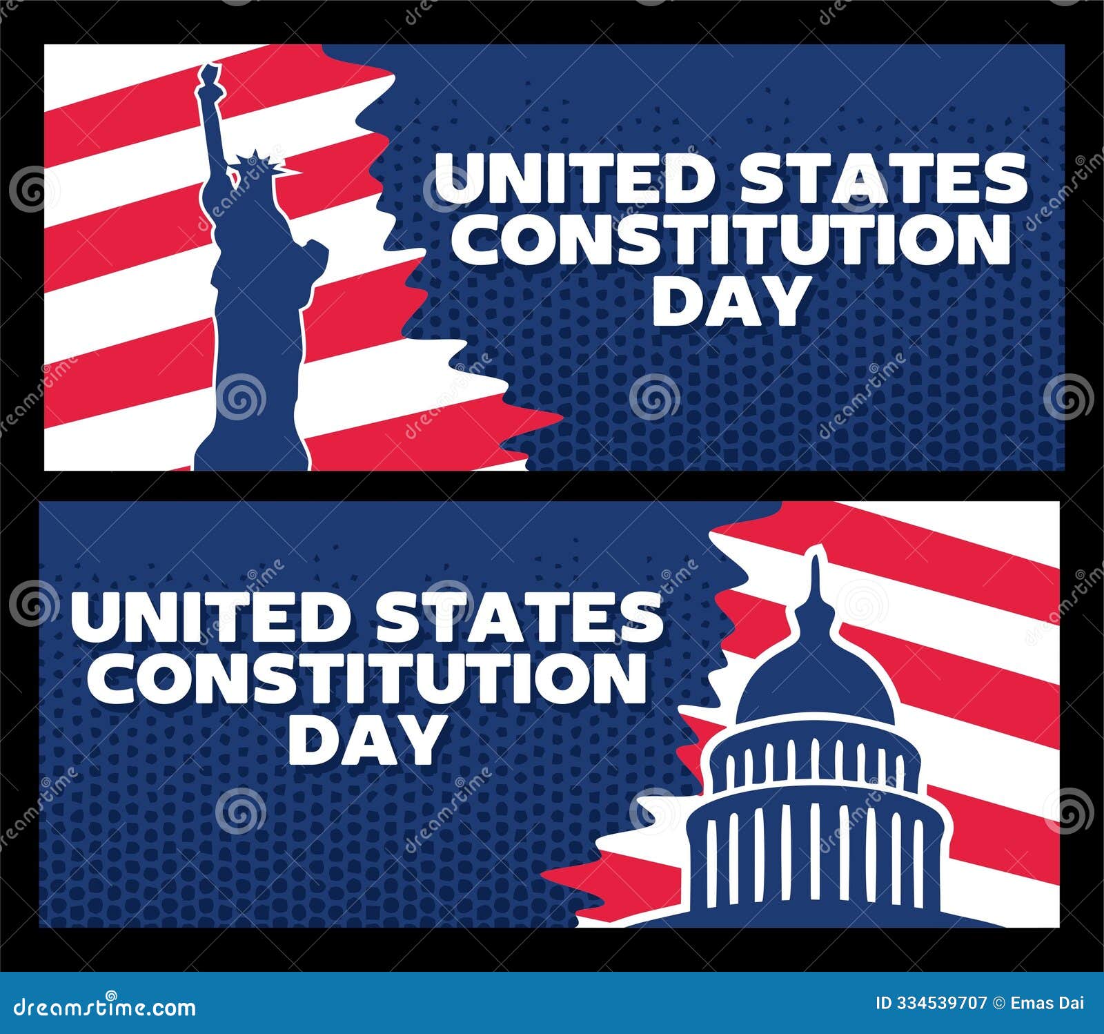 Happy United States Constitution Day Stock Illustration - Illustration ...