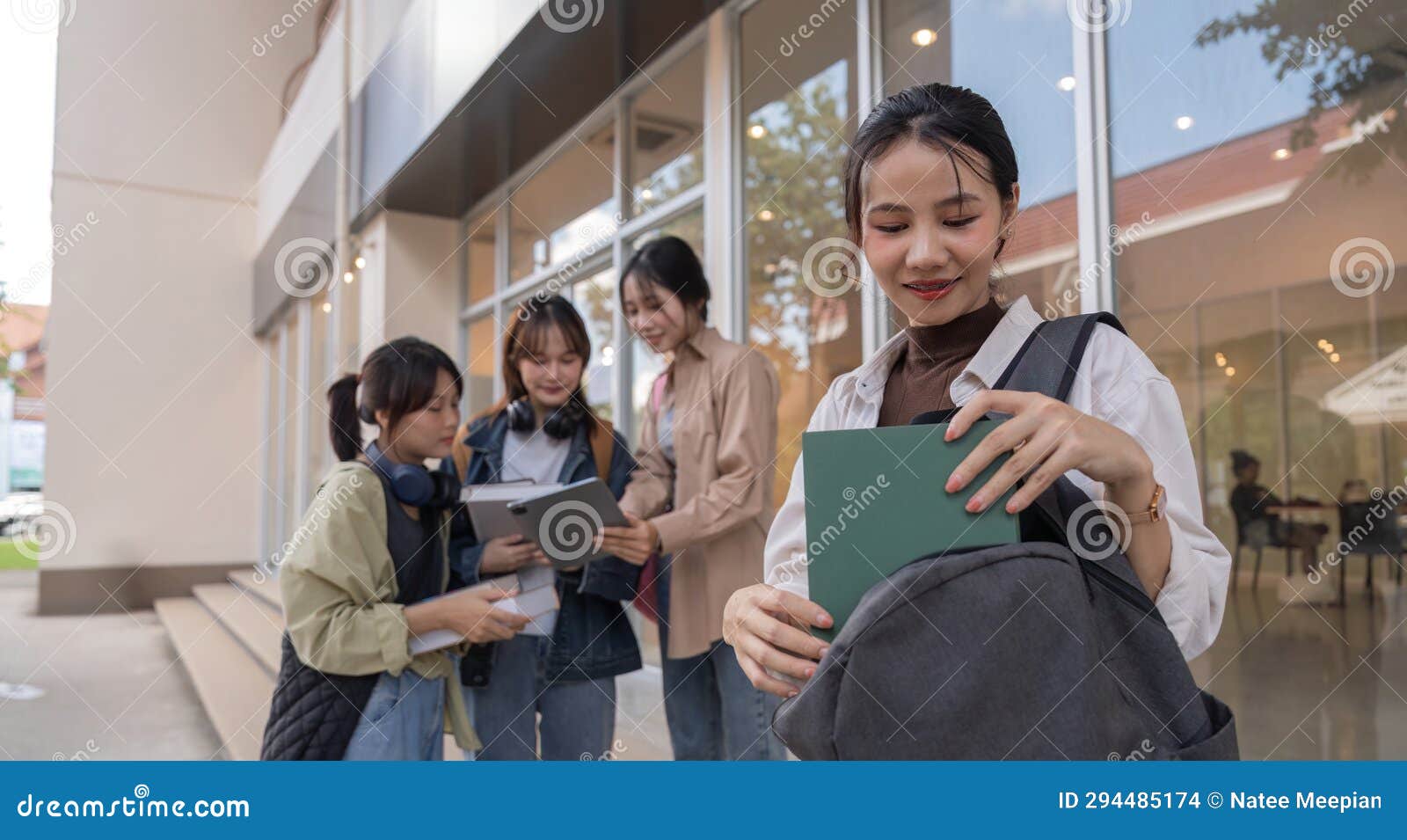 Happy University Student Going on a Class at the University Stock Photo ...